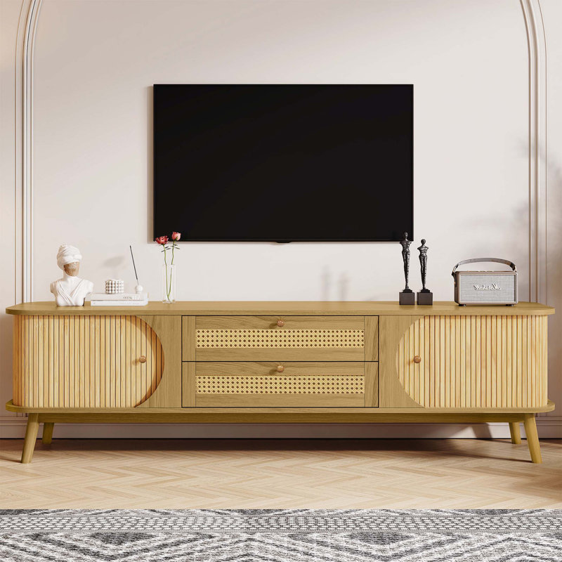 WOBON Modern Farmhouse Media Console Table | Wayfair