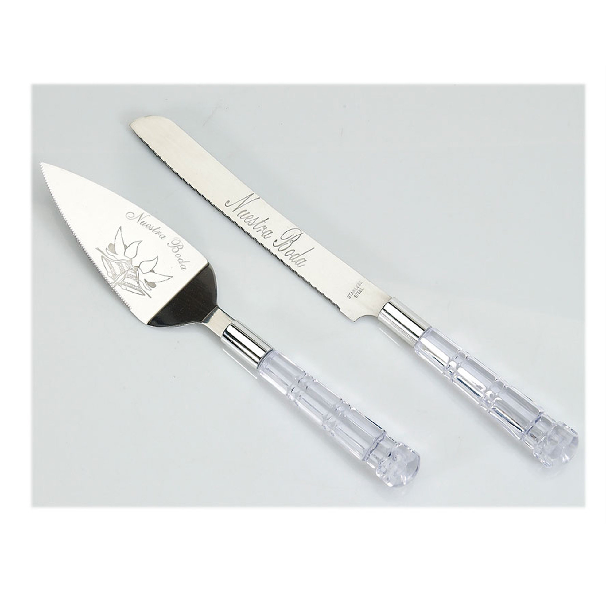 Bala Ceiling Fans Acrylic Handle Wedding 2 Piece Assorted Knife Set ...