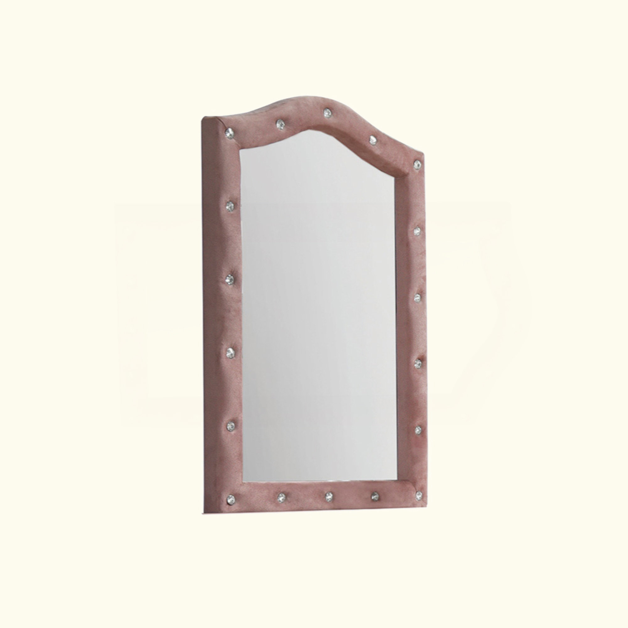 Winston Porter Pink Fabric Mirror | Wayfair