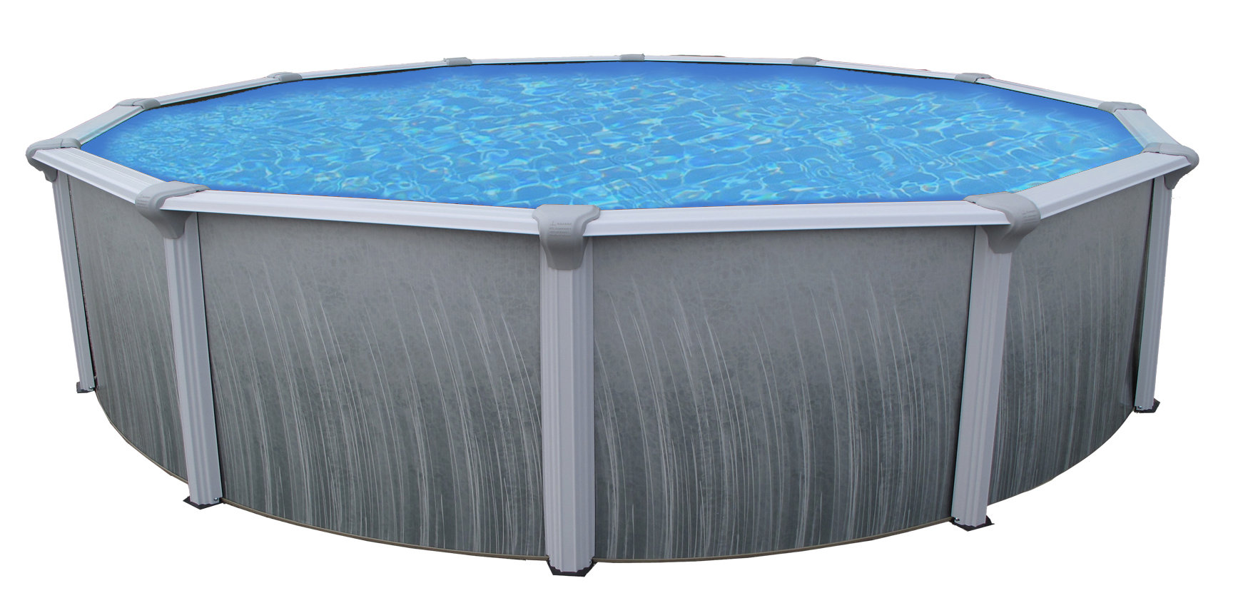Blue Wave Products Martinique Round Above Ground 52-in Deep Metal Wall ...