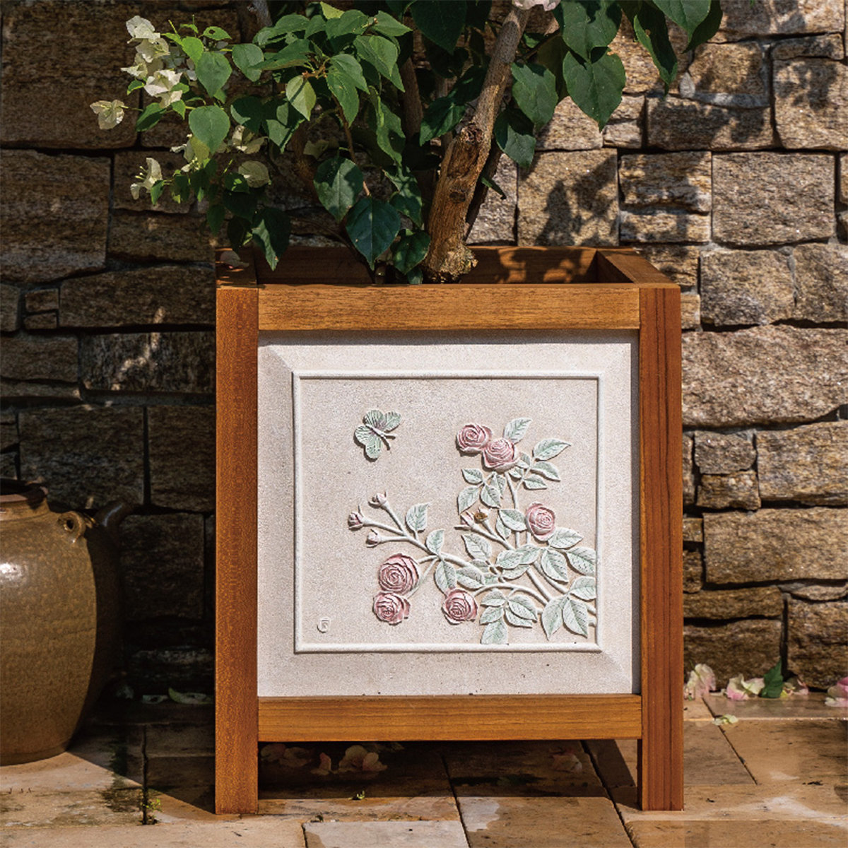 Sleek Surface Designs Chinese courtyard outdoor garden planter box ...