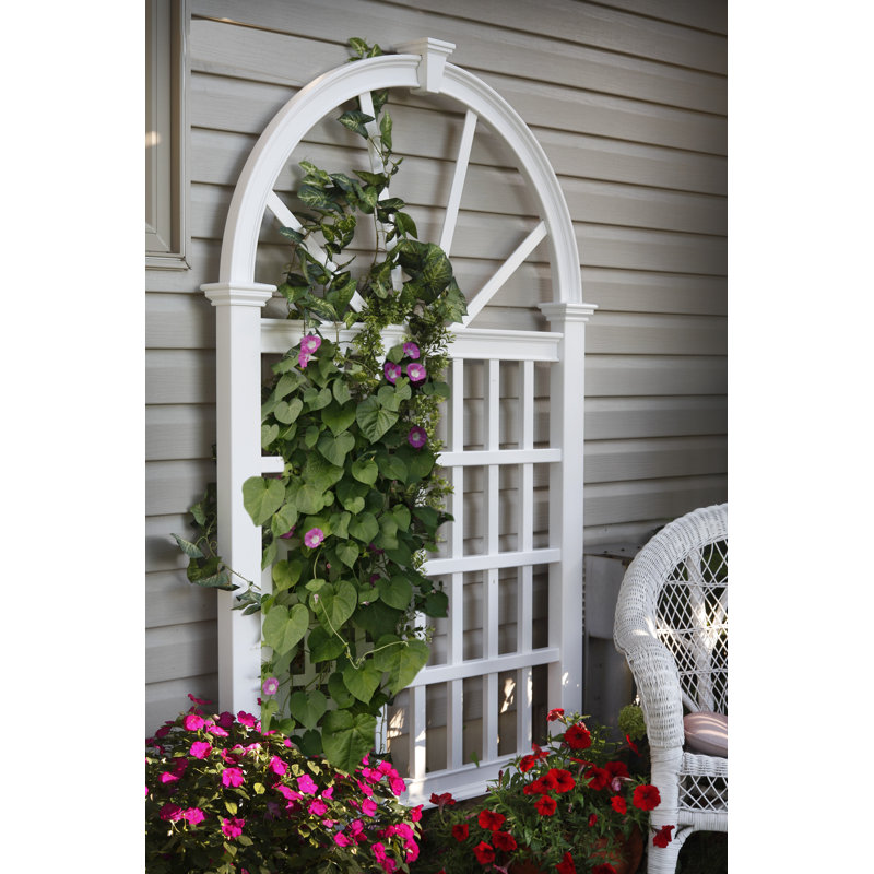Charlton Home® Kerrimore Vinyl Arched Trellis & Reviews | Wayfair