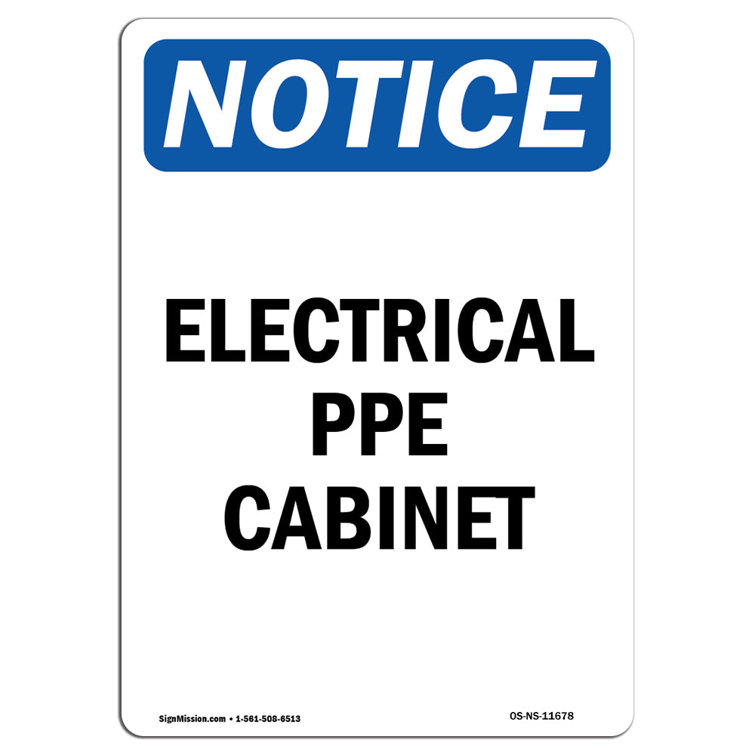 SignMission Electrical PPE Cabinet Sign - Wayfair Canada