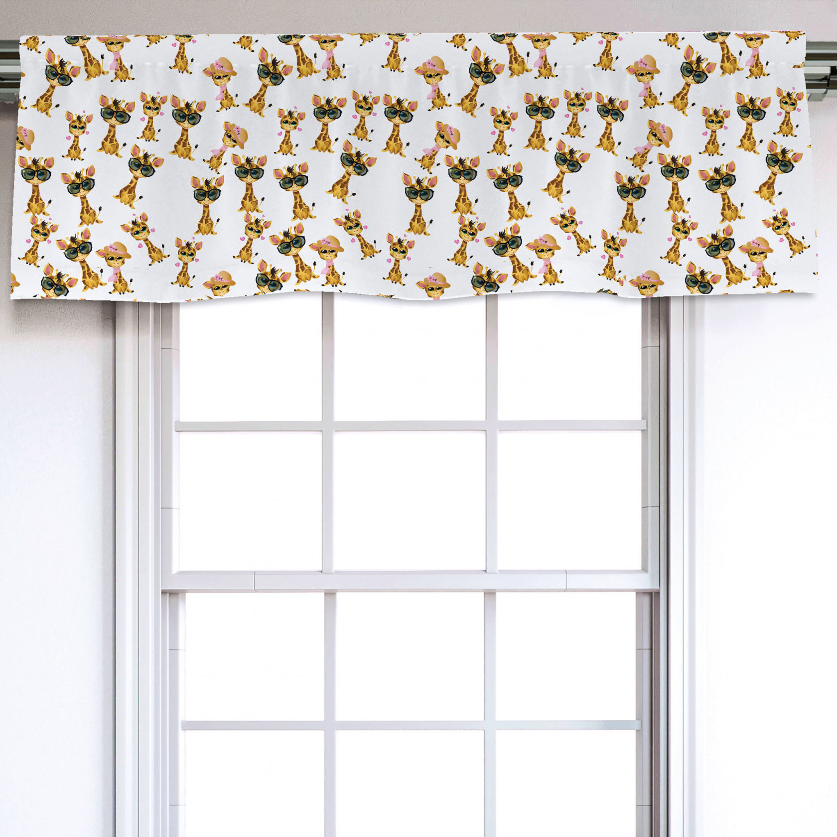 Ambesonne Giraffe 54" Window Valance | Wayfair