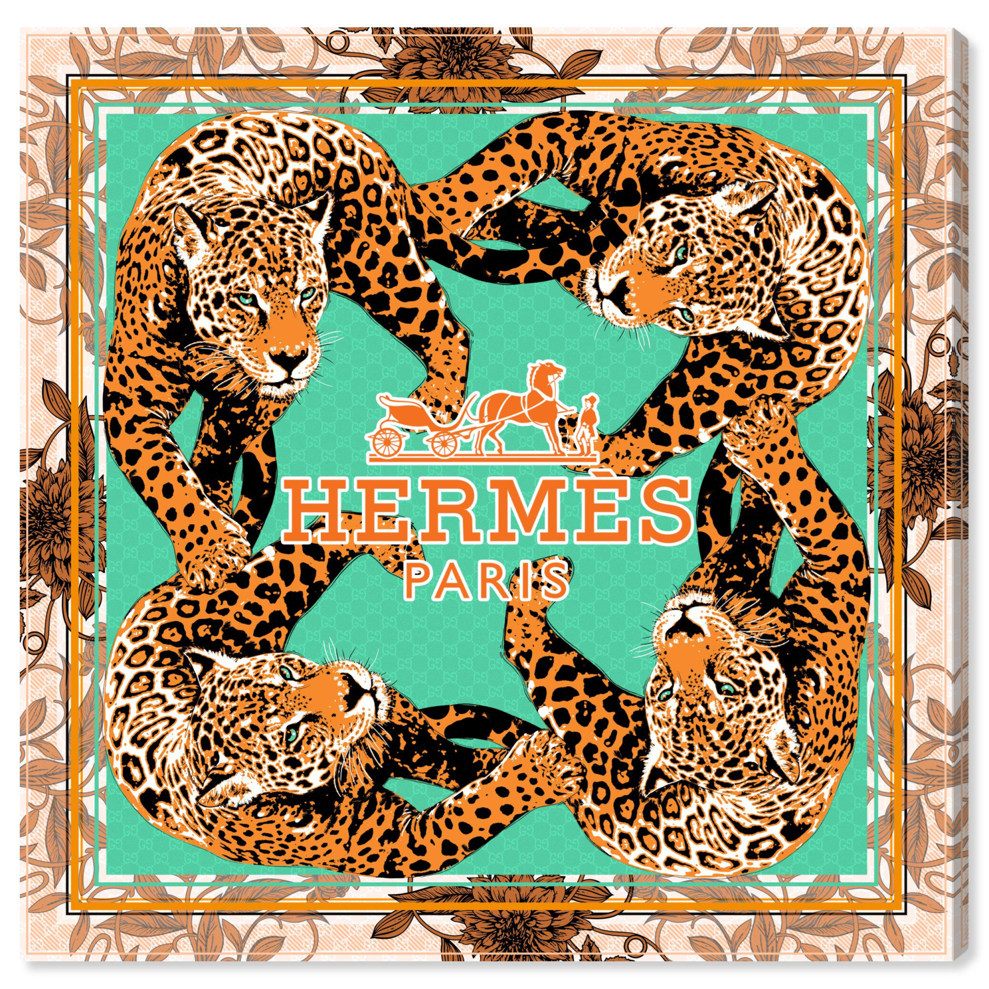 Everly Quinn Wild Feline Fashion II Canvas Maximalist Fashion Art by ...