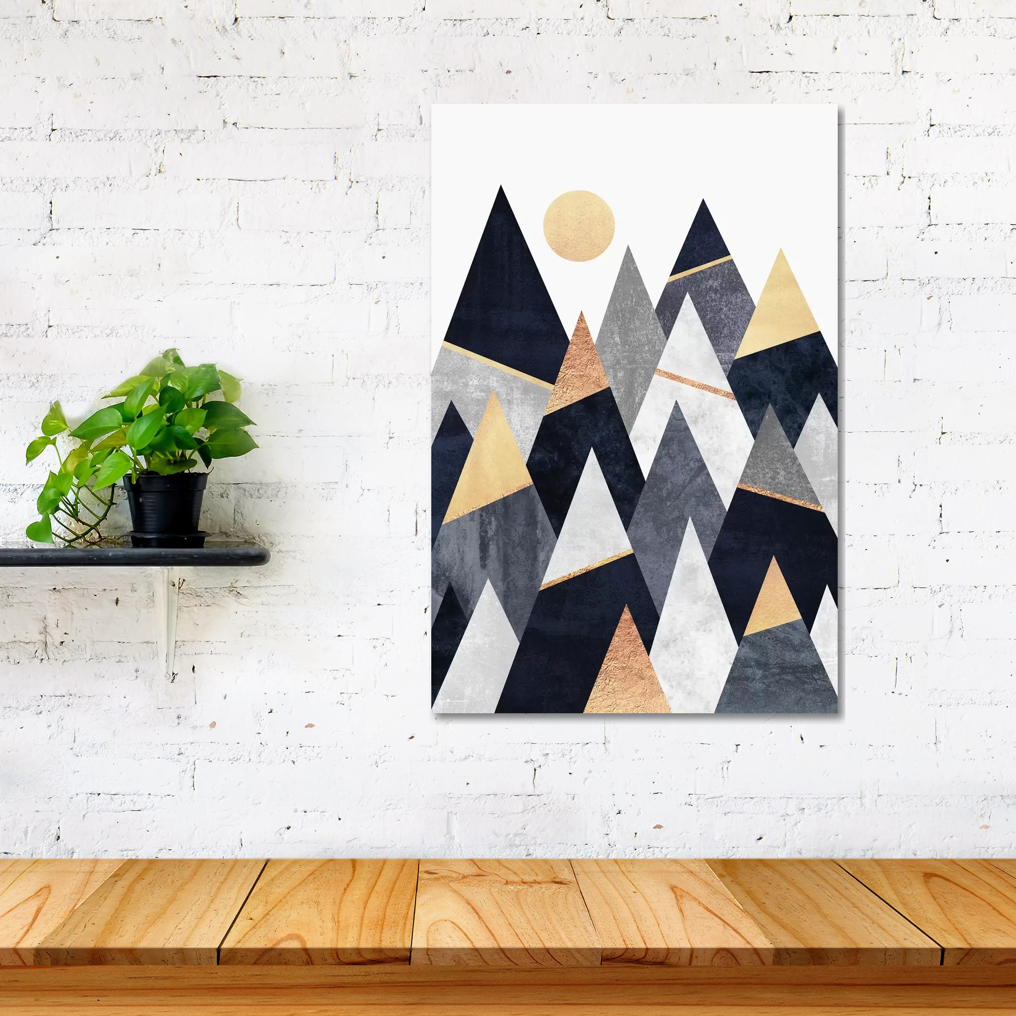 Ivy Bronx Fancy Mountains Print On Acrylic Glass | Wayfair