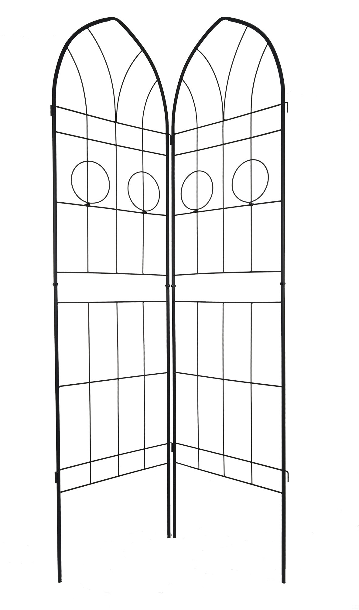 Red Barrel Studio® 2 Pack Metal Garden Trellis 78.7" Rustproof Trellis ...