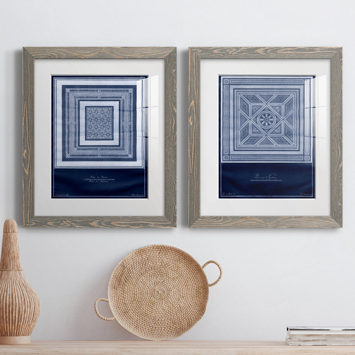 Red Barrel Studio Indigo Tile IV - 2 Piece Picture Frame Set - Wayfair ...