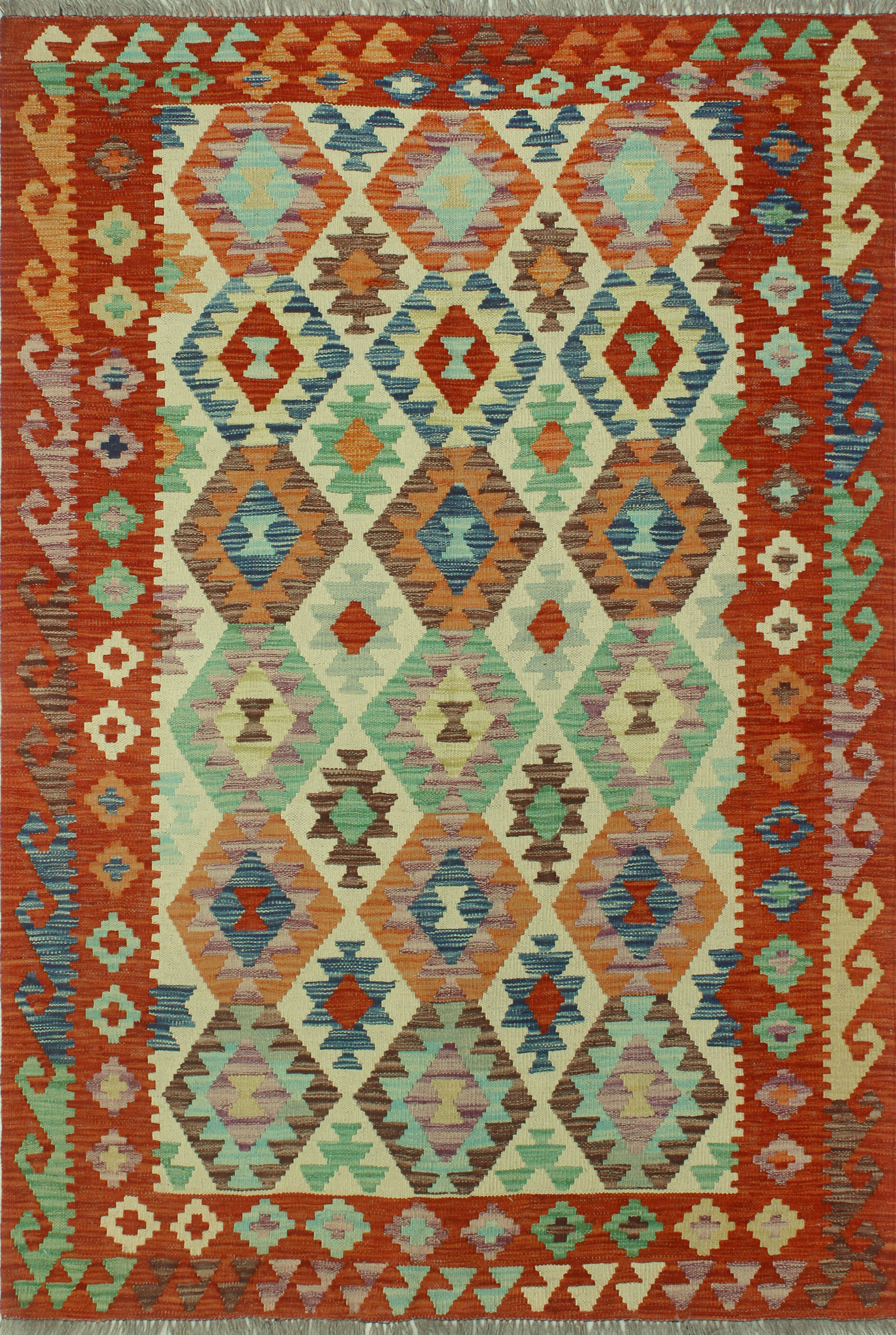 Union Rustic Bousson Kilim Sveta Rust Rug | Wayfair