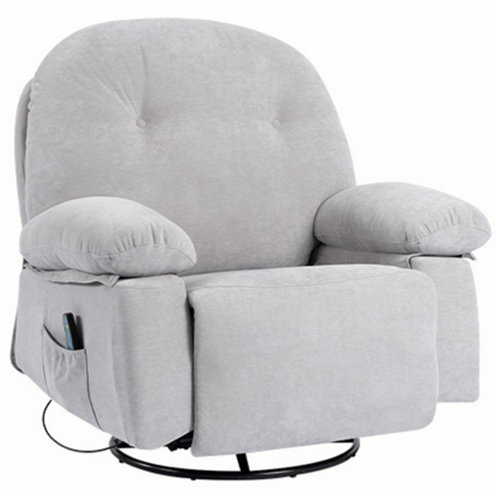 Red Barrel Studio® Modern Chenille Recliner Chairs Swivel Massage ...