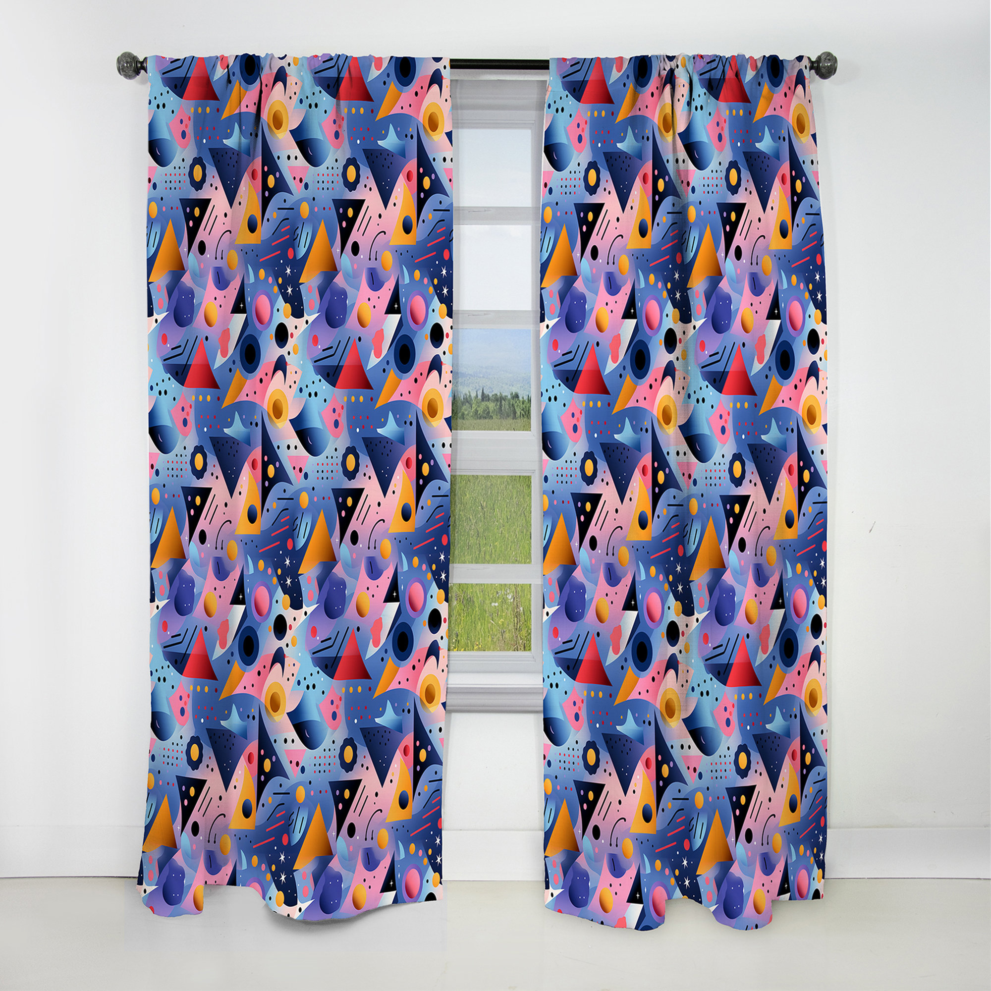 Design Art Multicolor Funky Cool Geometric Triangle Pattern - Abstract ...