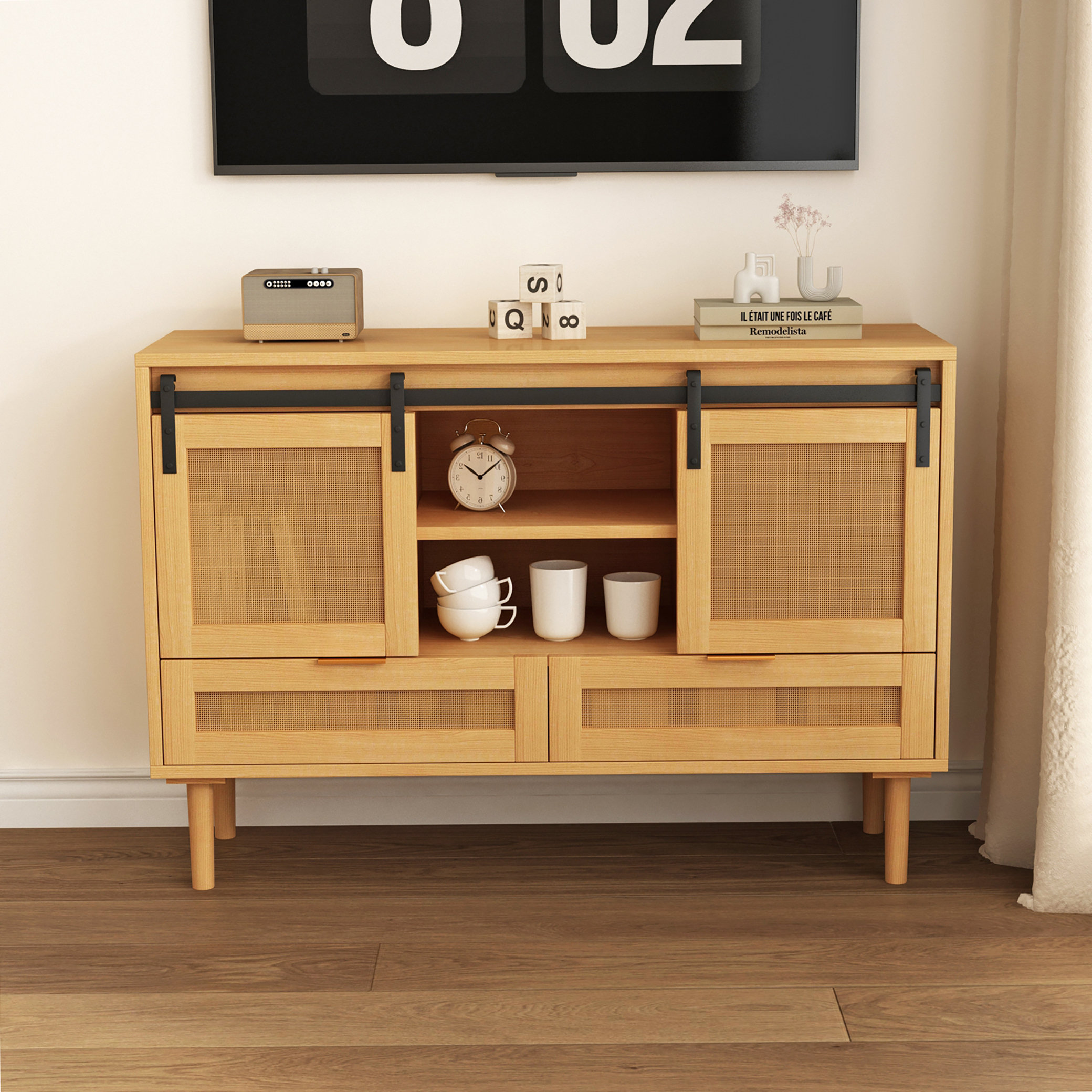 Bay Isle Home™ Alfaretta Solid Wood Accent Cabinet - Wayfair Canada