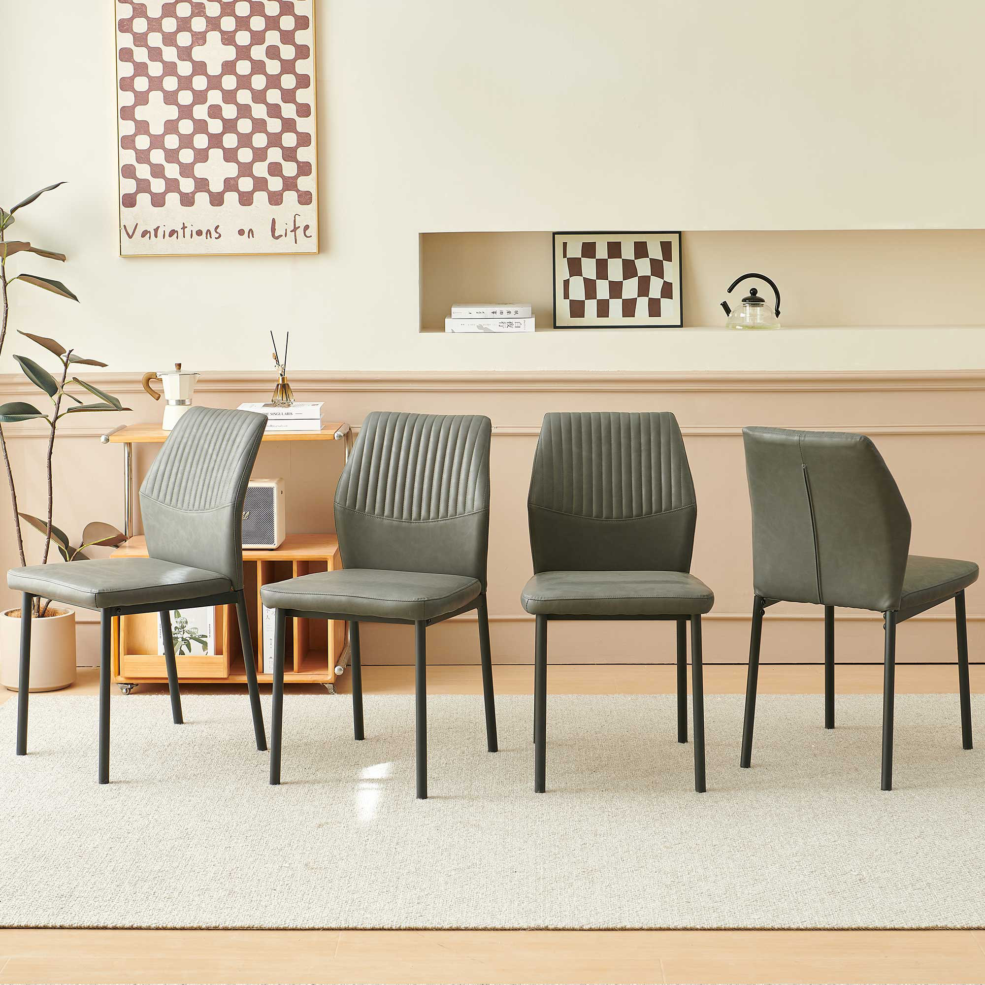 George Oliver Leather Eloise Dining Chair | Wayfair
