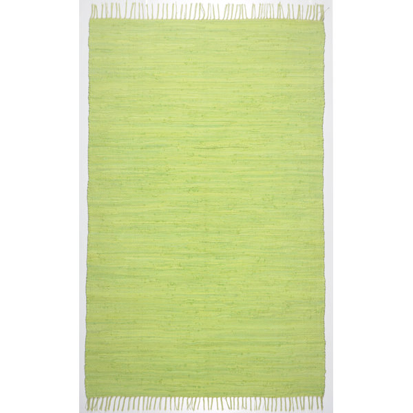 Zipcode Design Andy Solid Colour Hand Woven Hand Loomed Green Area Rug ...