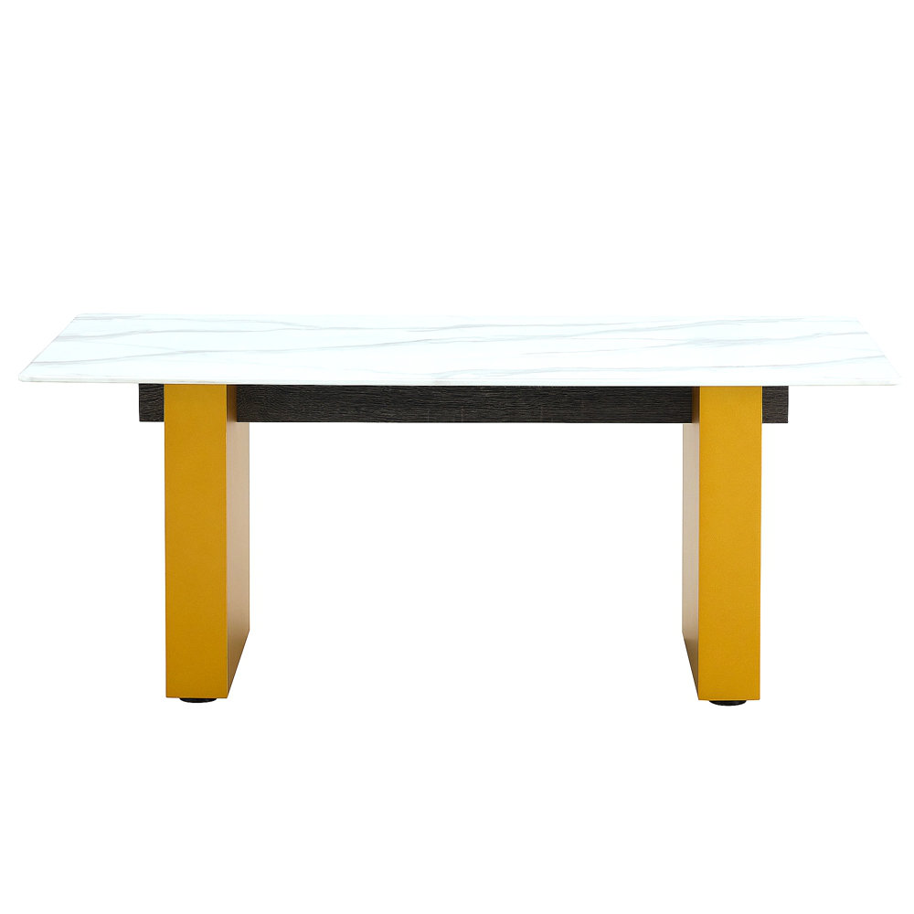 Mercer41 Modern Minimalist Tempered Glass With Sticker Desktop Coffee ...