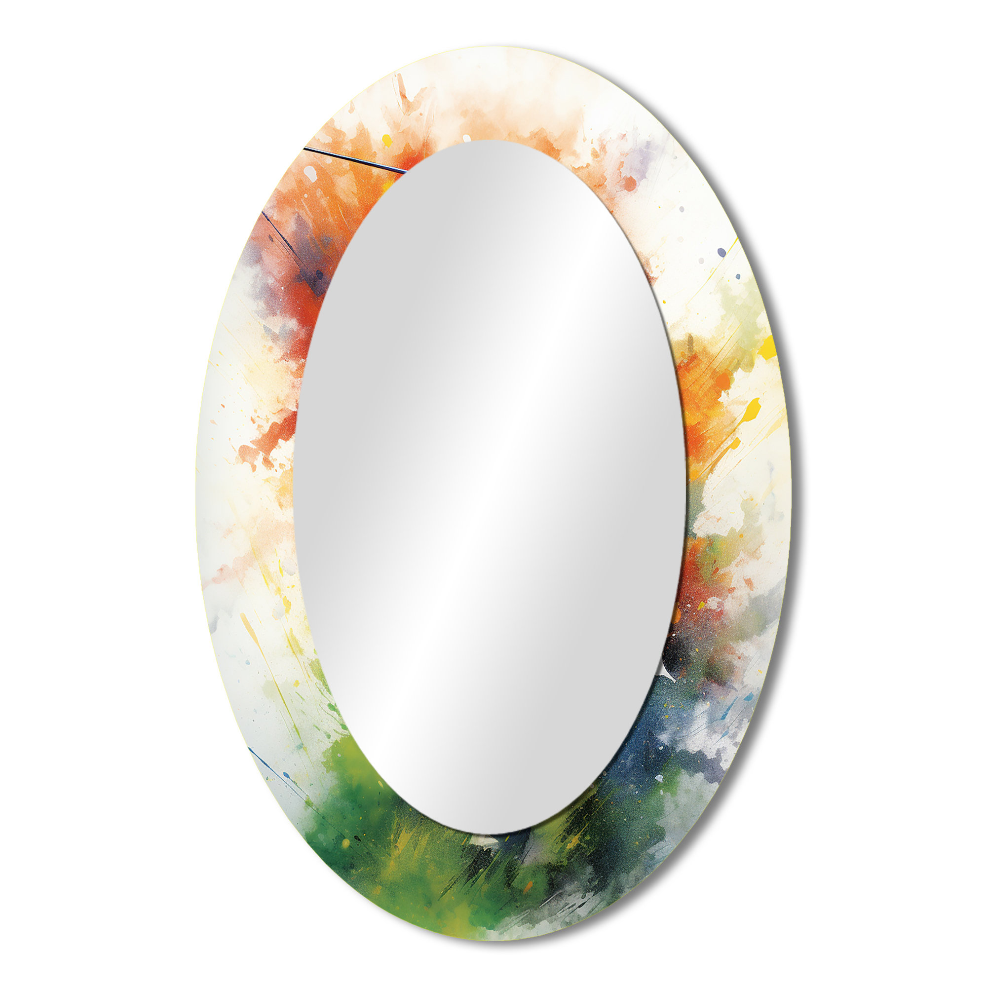 Dakota Fields Golf Dynamic Drives I - Blue Oval Wall Mirror Decor | Wayfair