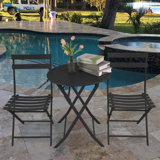Metal Small Patio Bistro Sets You'll Love | Wayfair