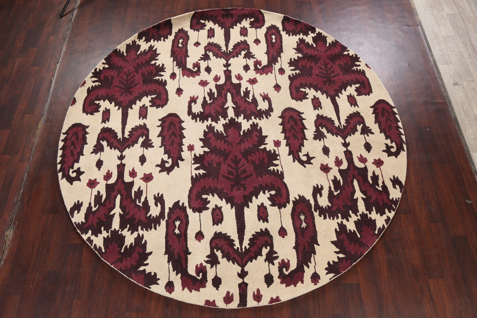 Bungalow Rose Floral Round Rug Hand-Tufted 10X10 | Wayfair