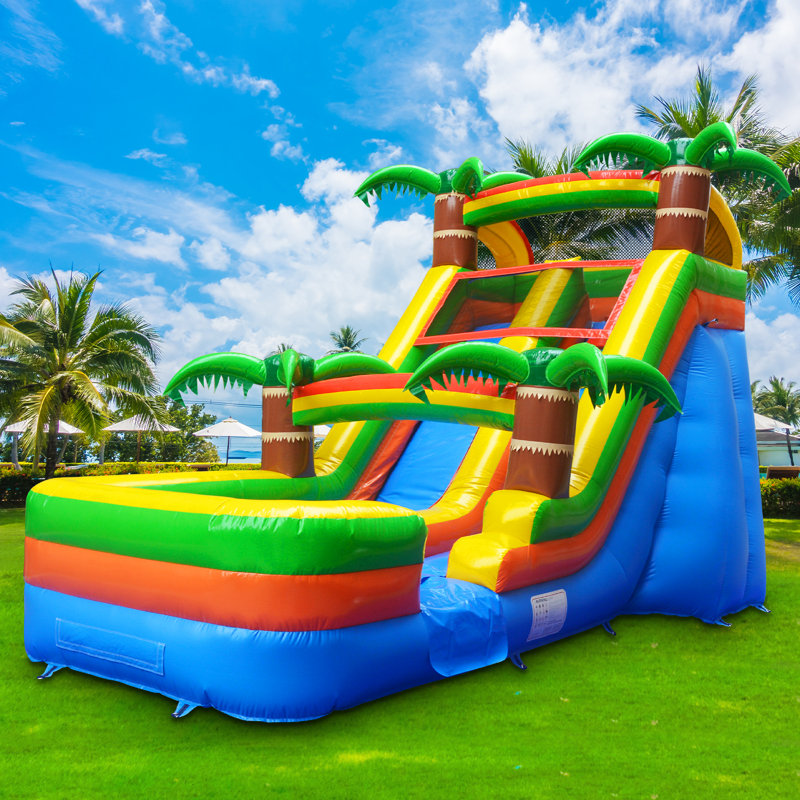GOOSH 13' x 21' Summer Breeze Commercial Grade Water Slide with Splash ...