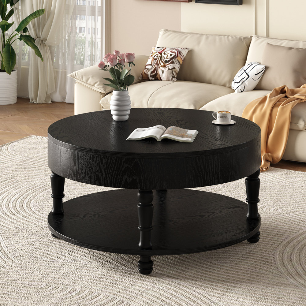 Latitude Run® Coffee Table with Dual Storage for Living Room, 31.5 ...