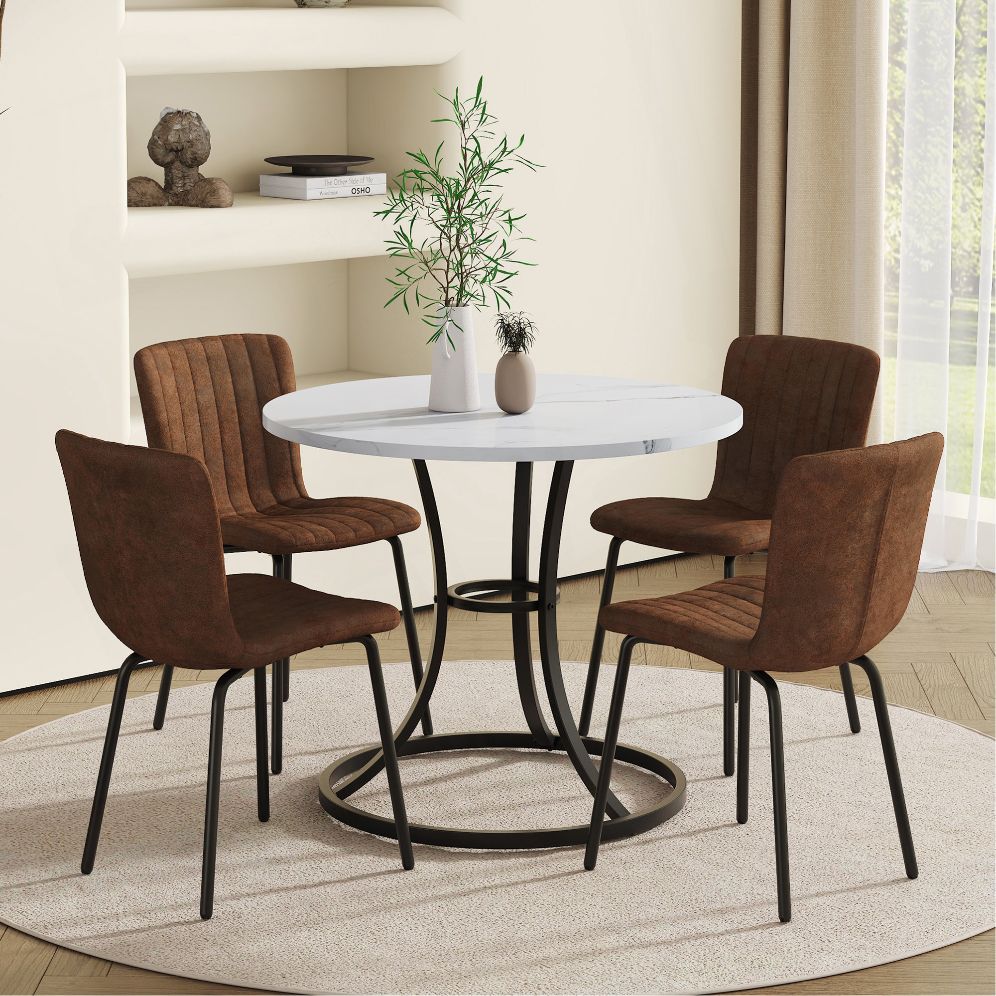 Corrigan Studio® Table And Chair Set.A Modern Minimalist Circular ...