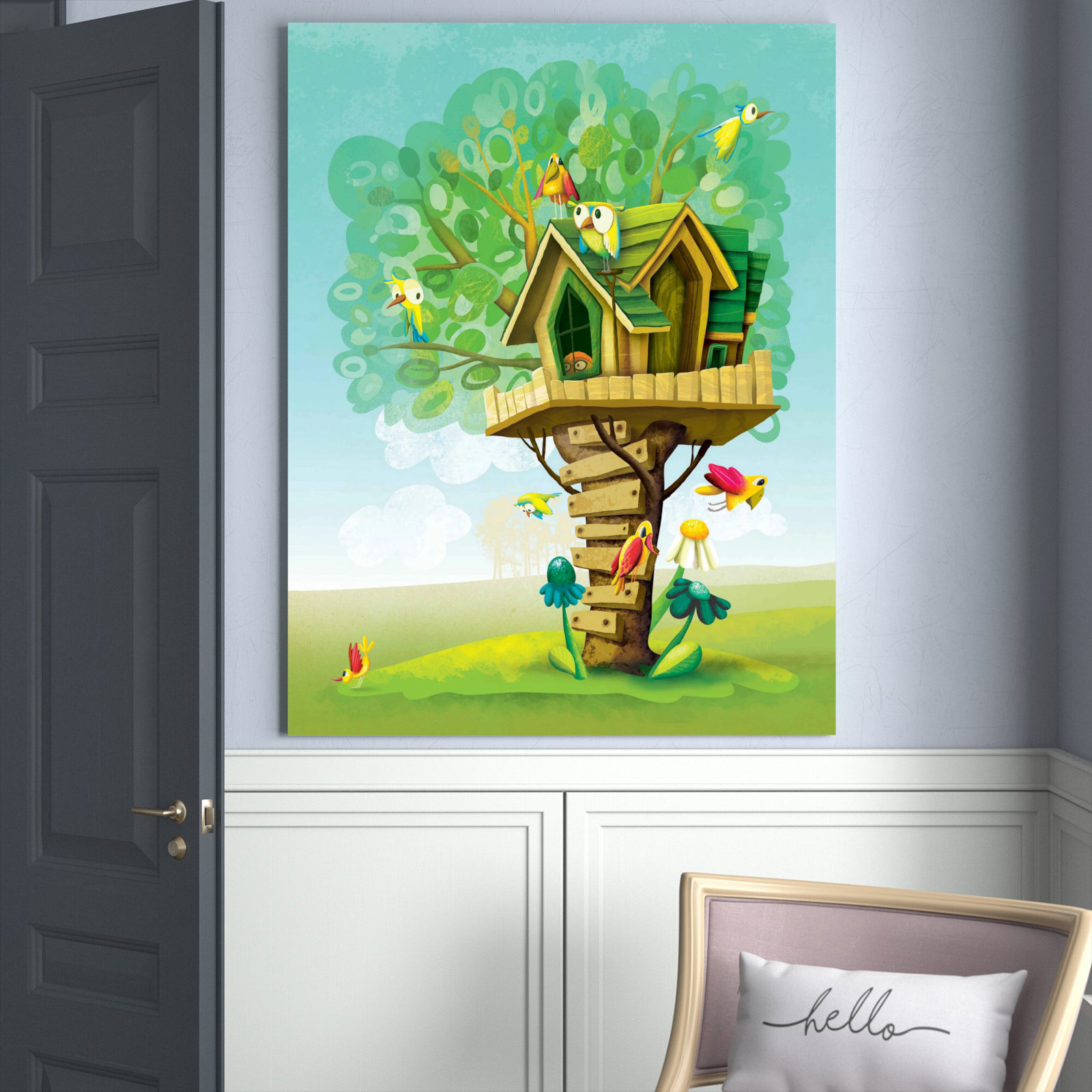 Viv + Rae™ Kingswood Tree House Print on Wrapped Canvas | Wayfair