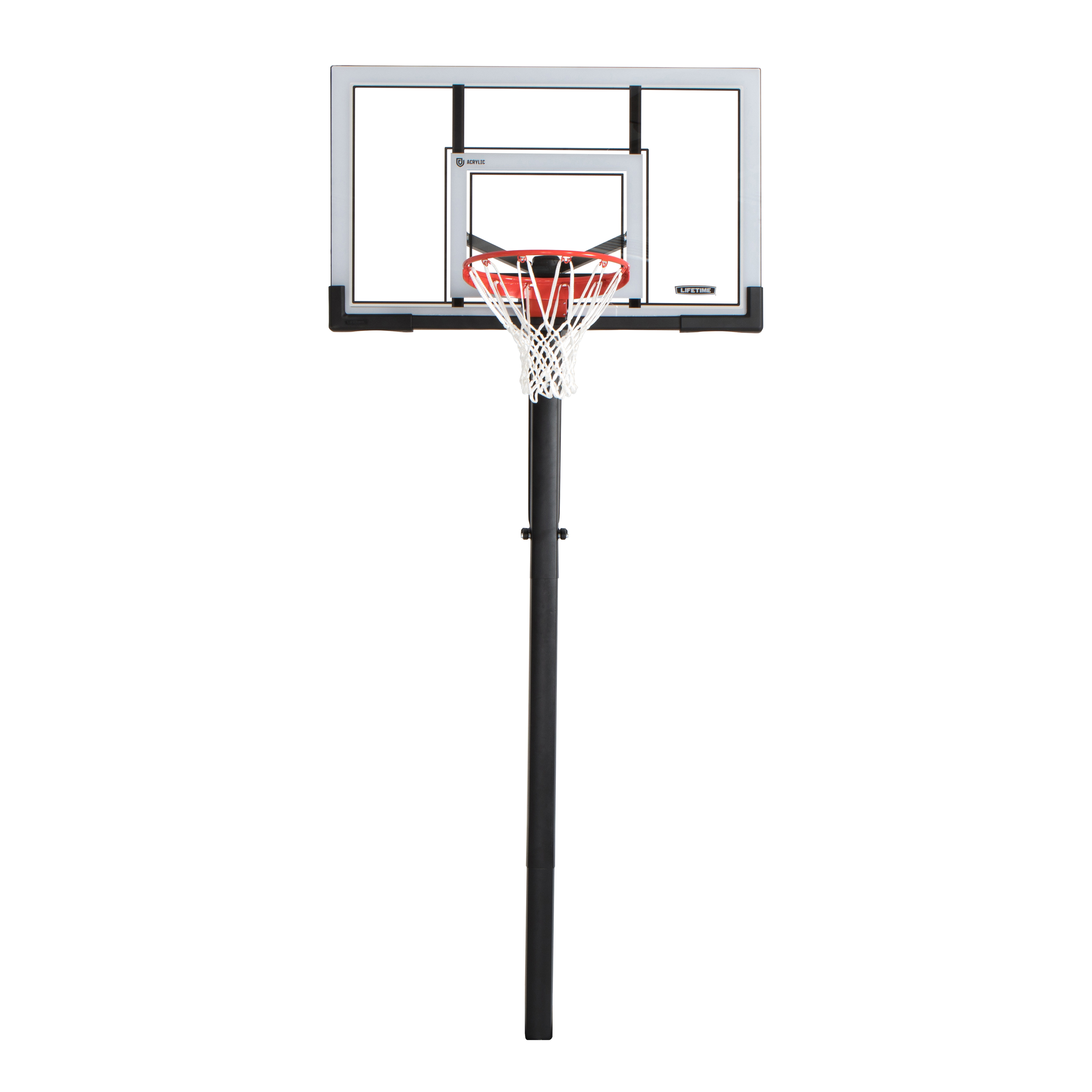 Lifetime Height Adjustable In-Ground Basketball Hoop (54" Acrylic ...