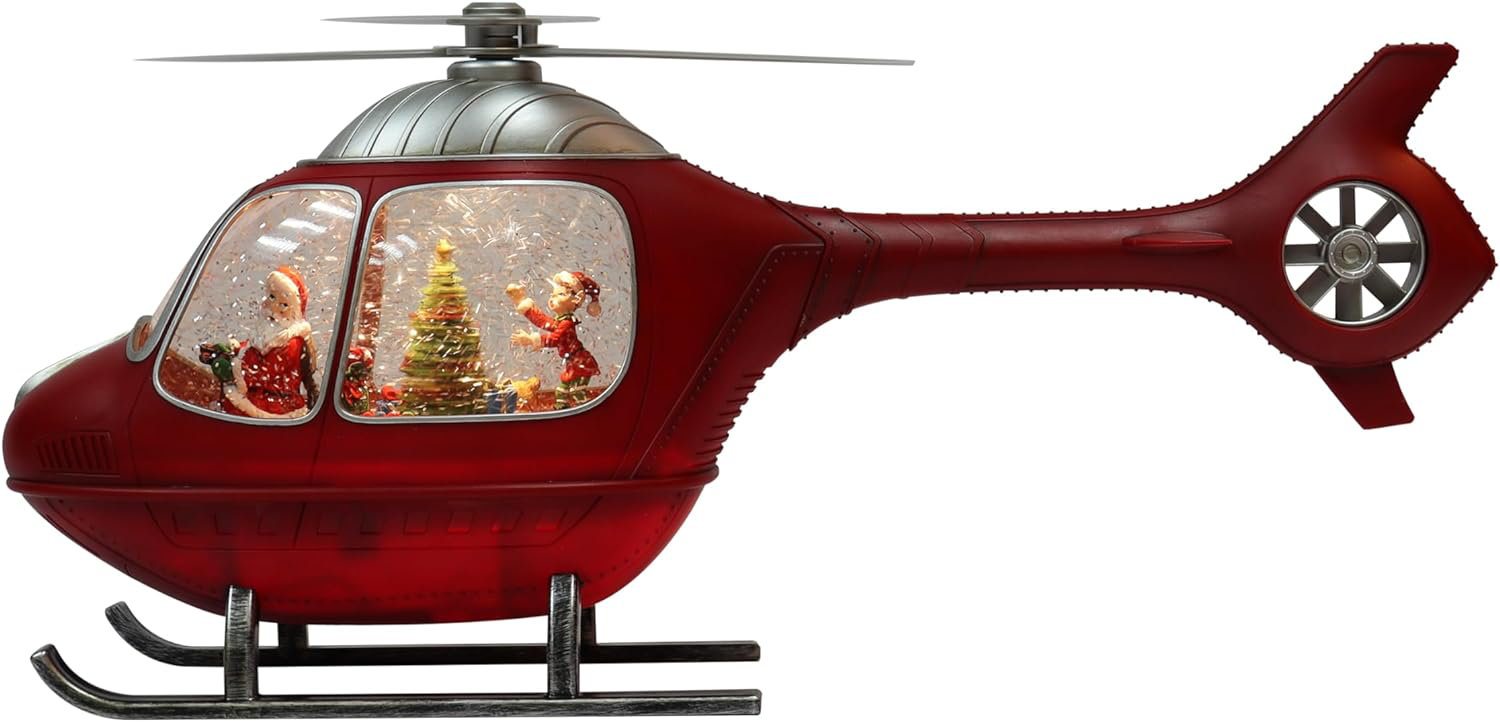 The Holiday Aisle® 8.7“H Animated Acrylic Helicopter (Fan) - LED, Water ...