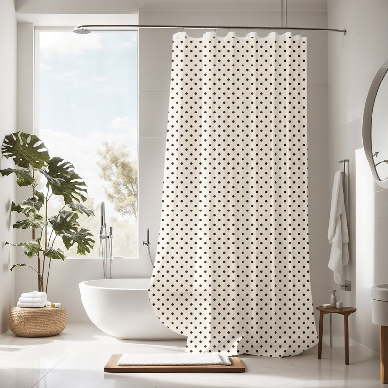 East Urban Home Polka Dot Shower Curtain | Wayfair