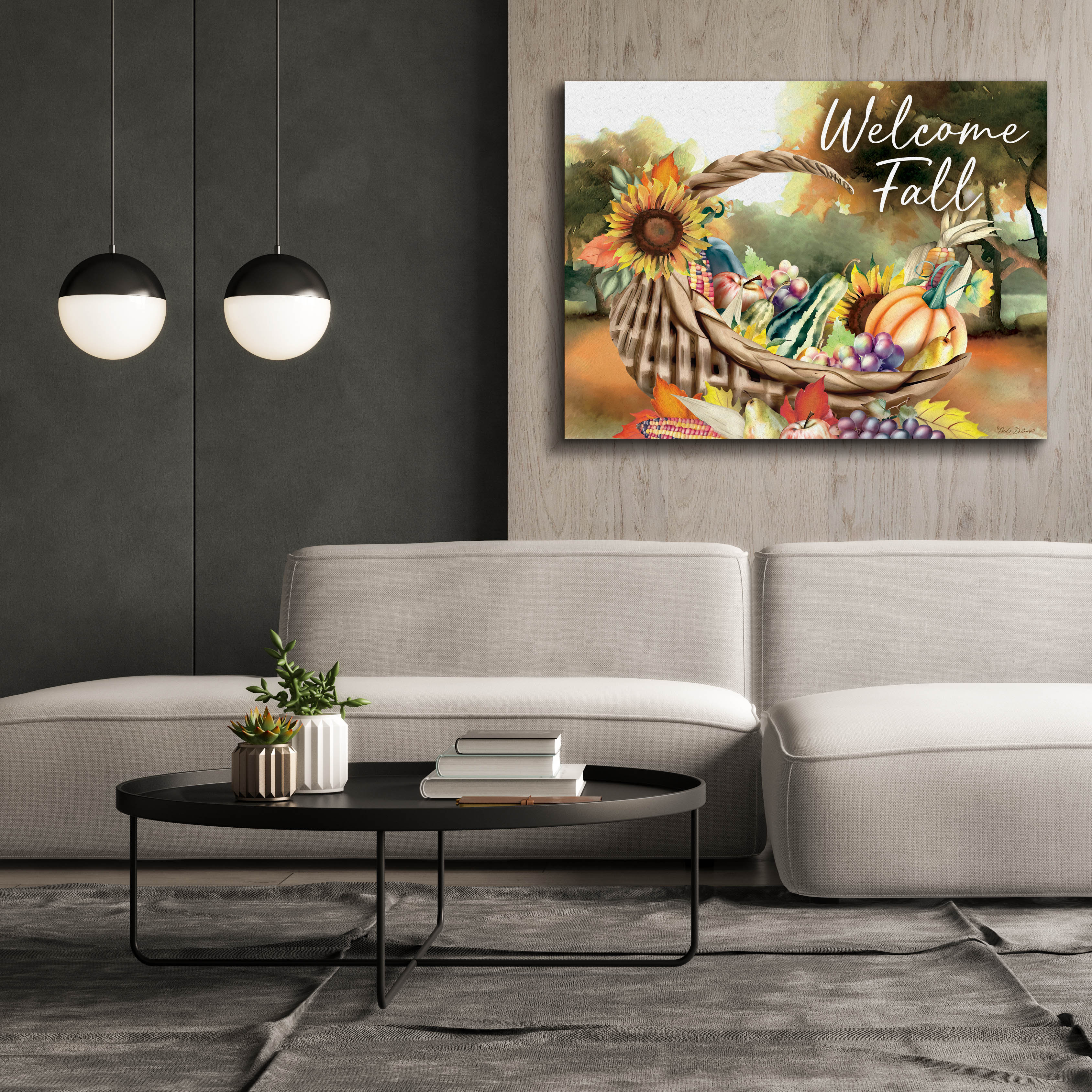 Corrigan Studio® 'Welcome Fall' by Nicole DeCamp Canvas Wall Art, 54" x ...