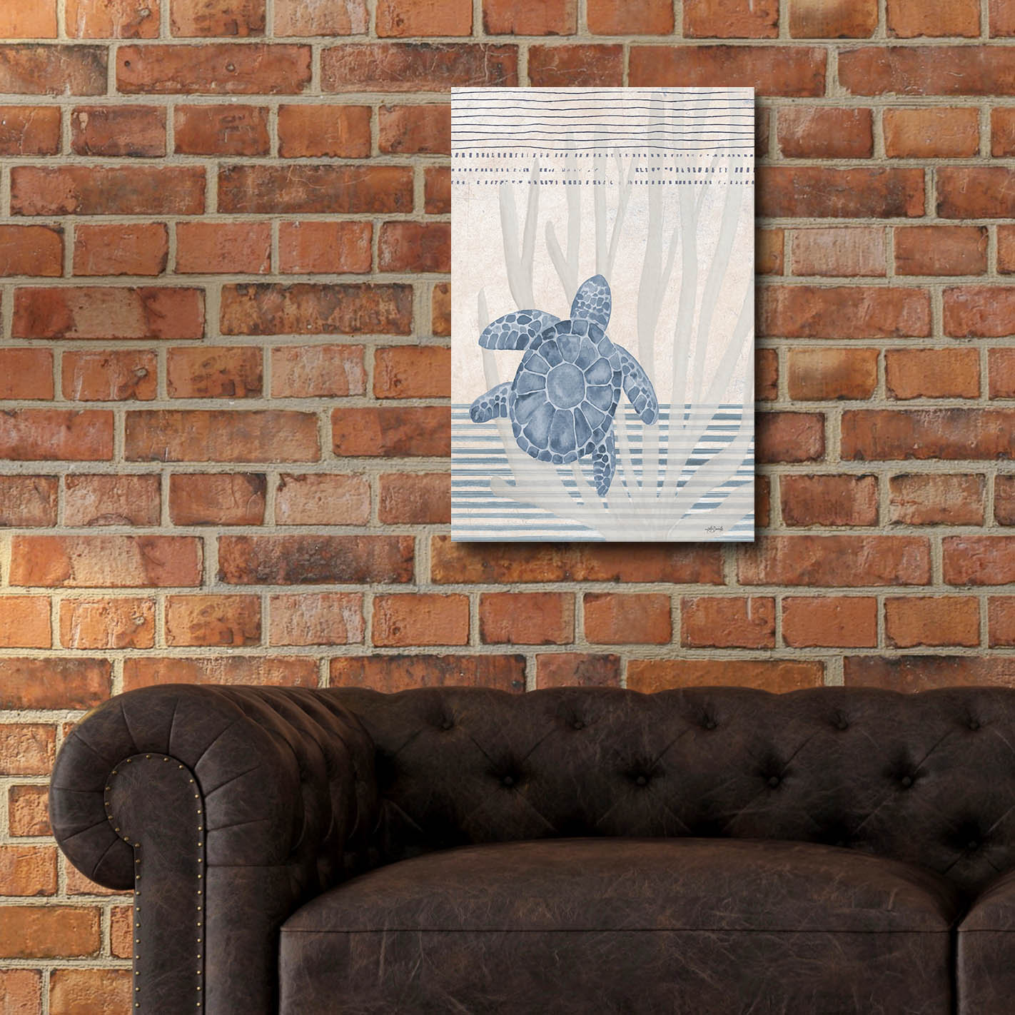Bay Isle Home™ 'Subtle Sea Turtle' by Katie Doucette Acrylic Glass Wall ...