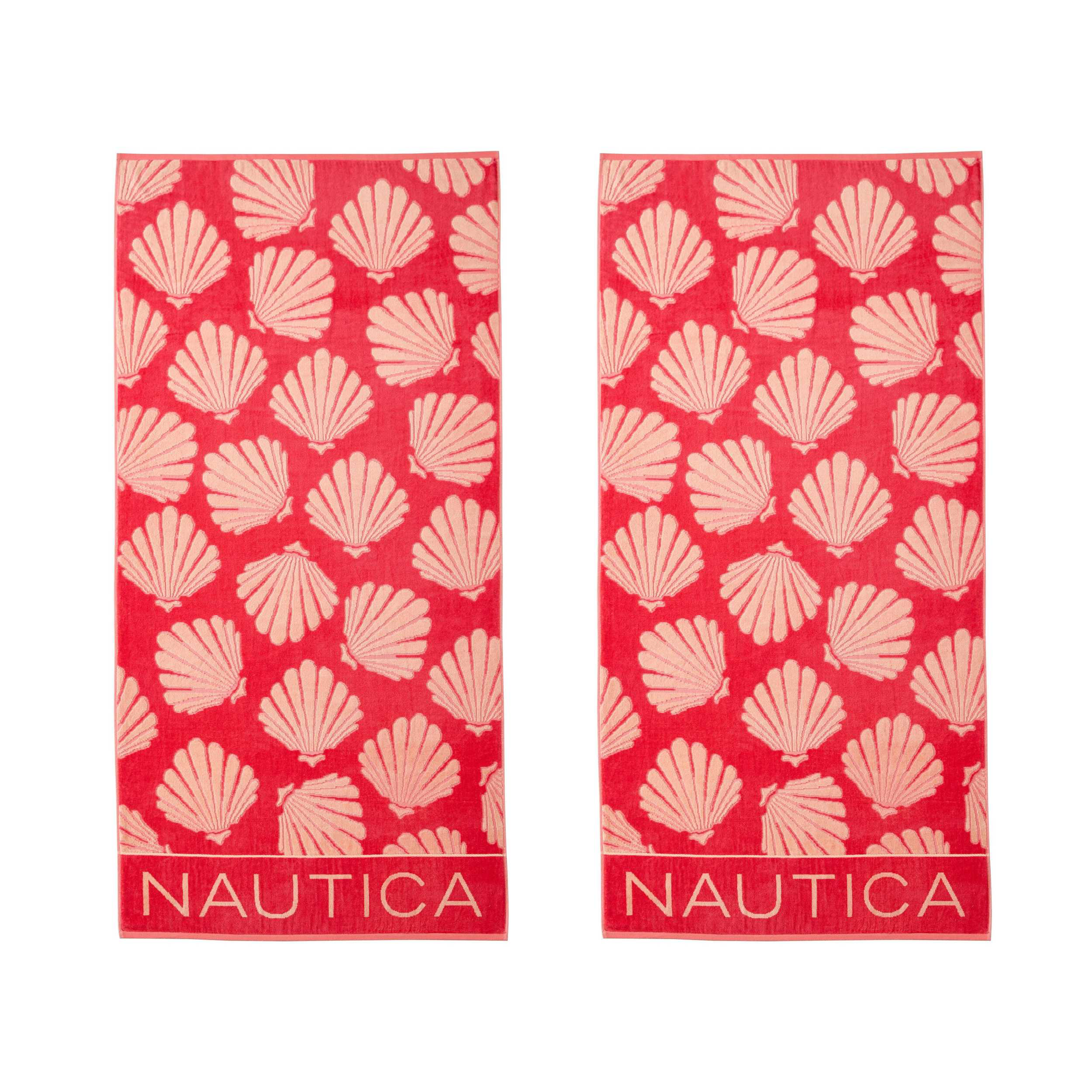 Nautica Seashell Seashore Pink 2 Piece Beach Towel Set | Wayfair