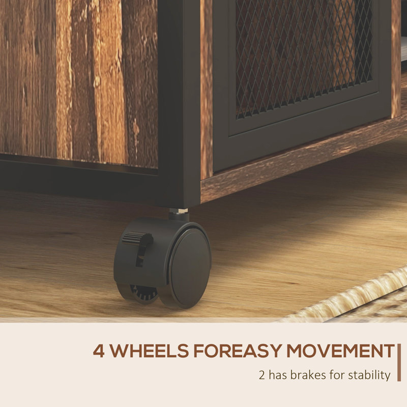 17 Stories Braywood Mobile Printer Stand with Socket USB Charging Ports ...