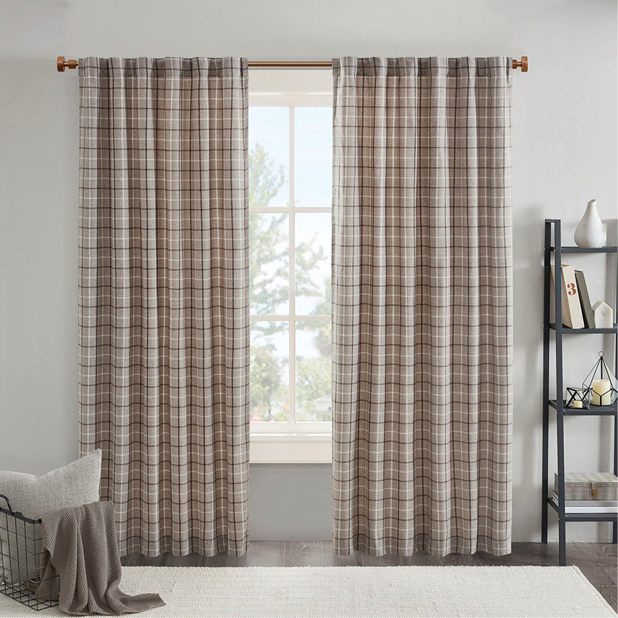 Gracie Oaks Desanka Polyester Room Darkening Curtain Only One Piece ...