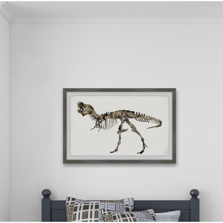 Harriet Bee Felsted T-Rex Fossil - Single Picture Frame Painting ...