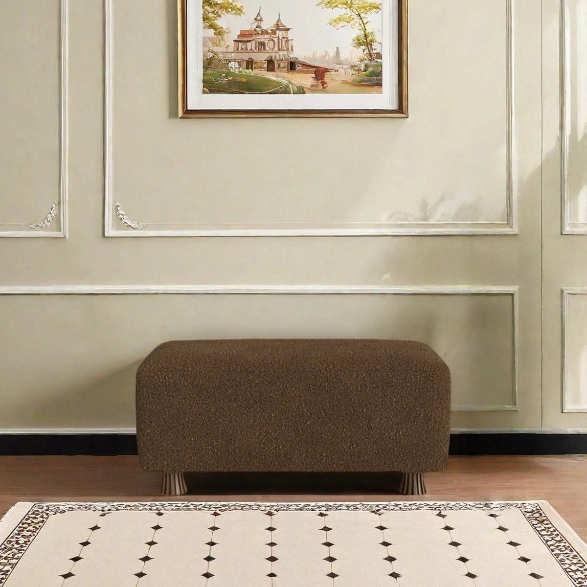 Hokku Designs Bench simple velvet clothing store rest | Wayfair
