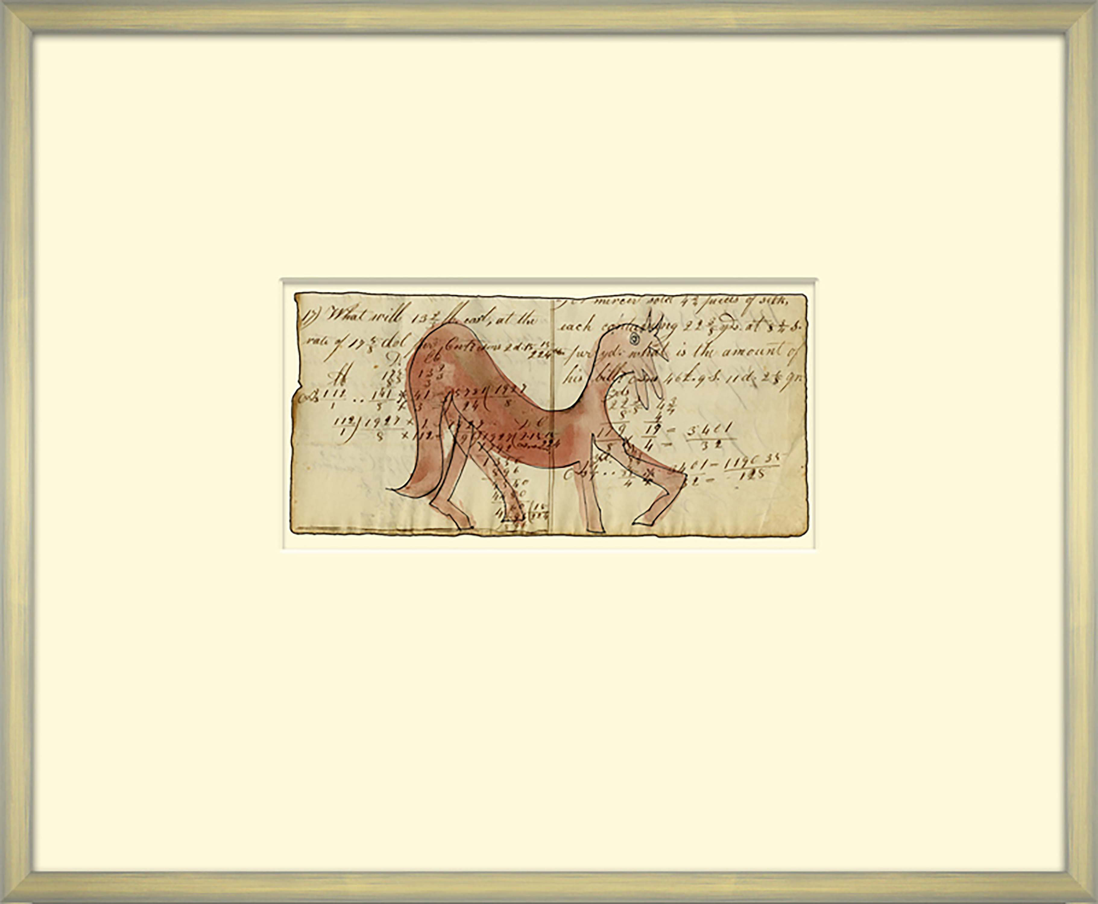 Soicher Marin 'Mennonite Drawing, Sway Back Horse' Picture Framed ...