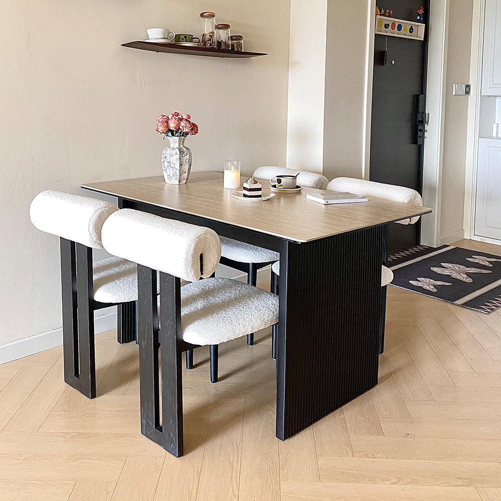 A Zoetic Home Minimalist Rectangular Slate Dining Set - Wayfair Canada