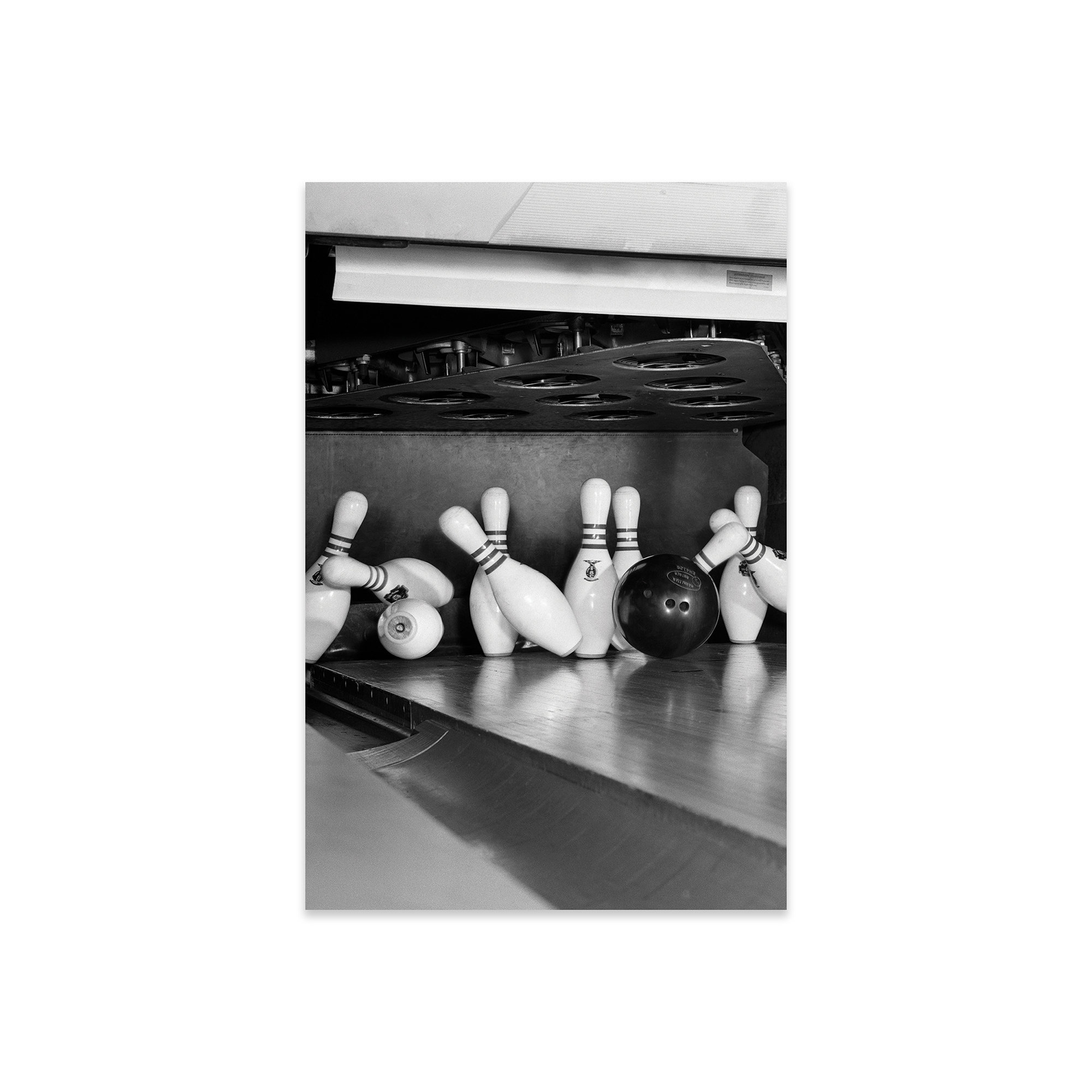 Ebern Designs " 1960s Close-Up Of Bowling Ball Hitting Pins II " by ...