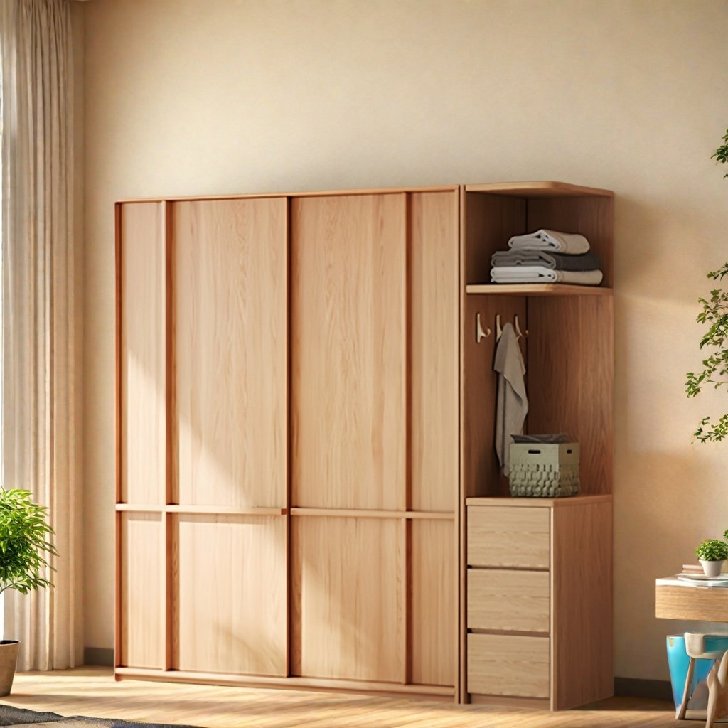 marlao Simple Modern Log Style Push Pull Wardrobe | Wayfair