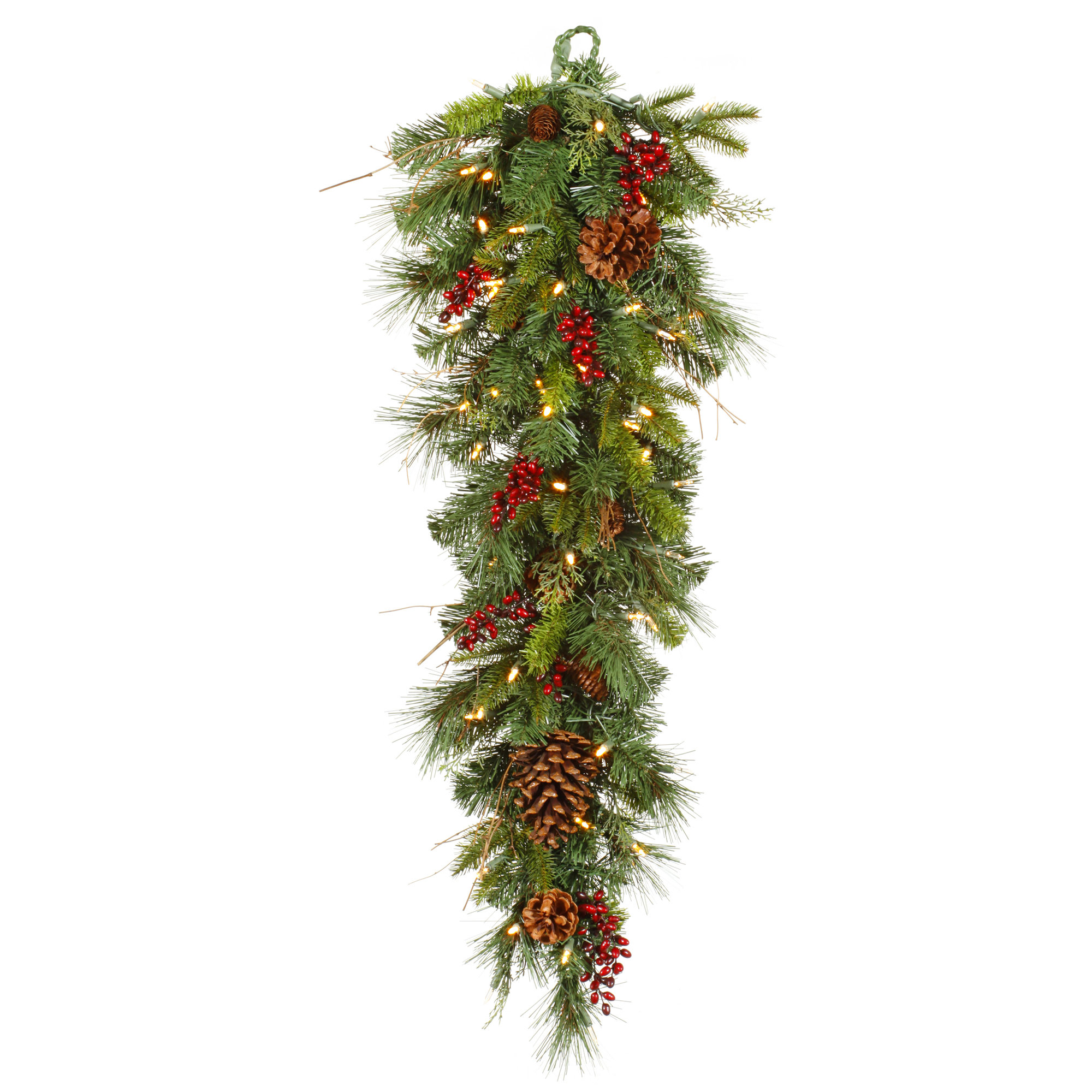 The Holiday Aisle® Cibola Mix Berry Artificial Christmas Teardrop ...