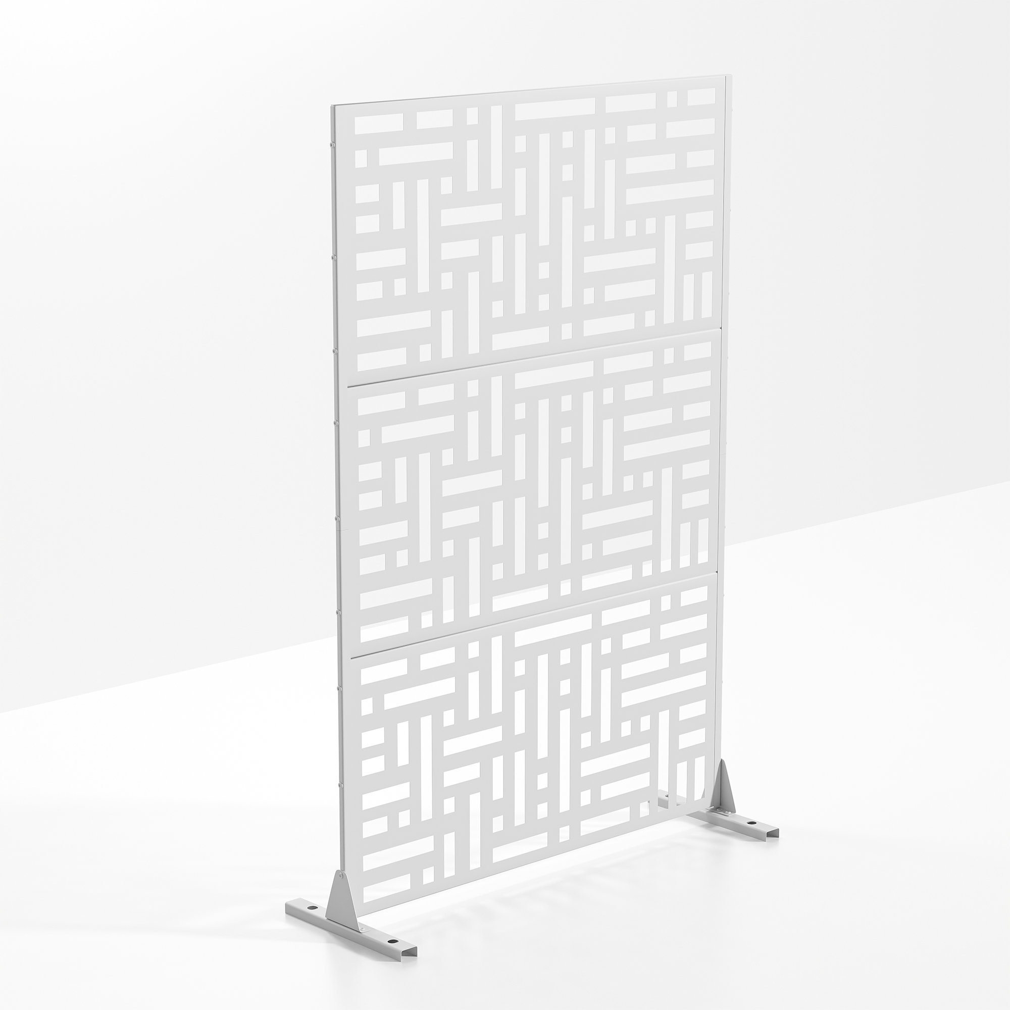 Dovelina 6 ft. H x 4 ft. W Metal Privacy Screen Panel Pattern & Reviews ...