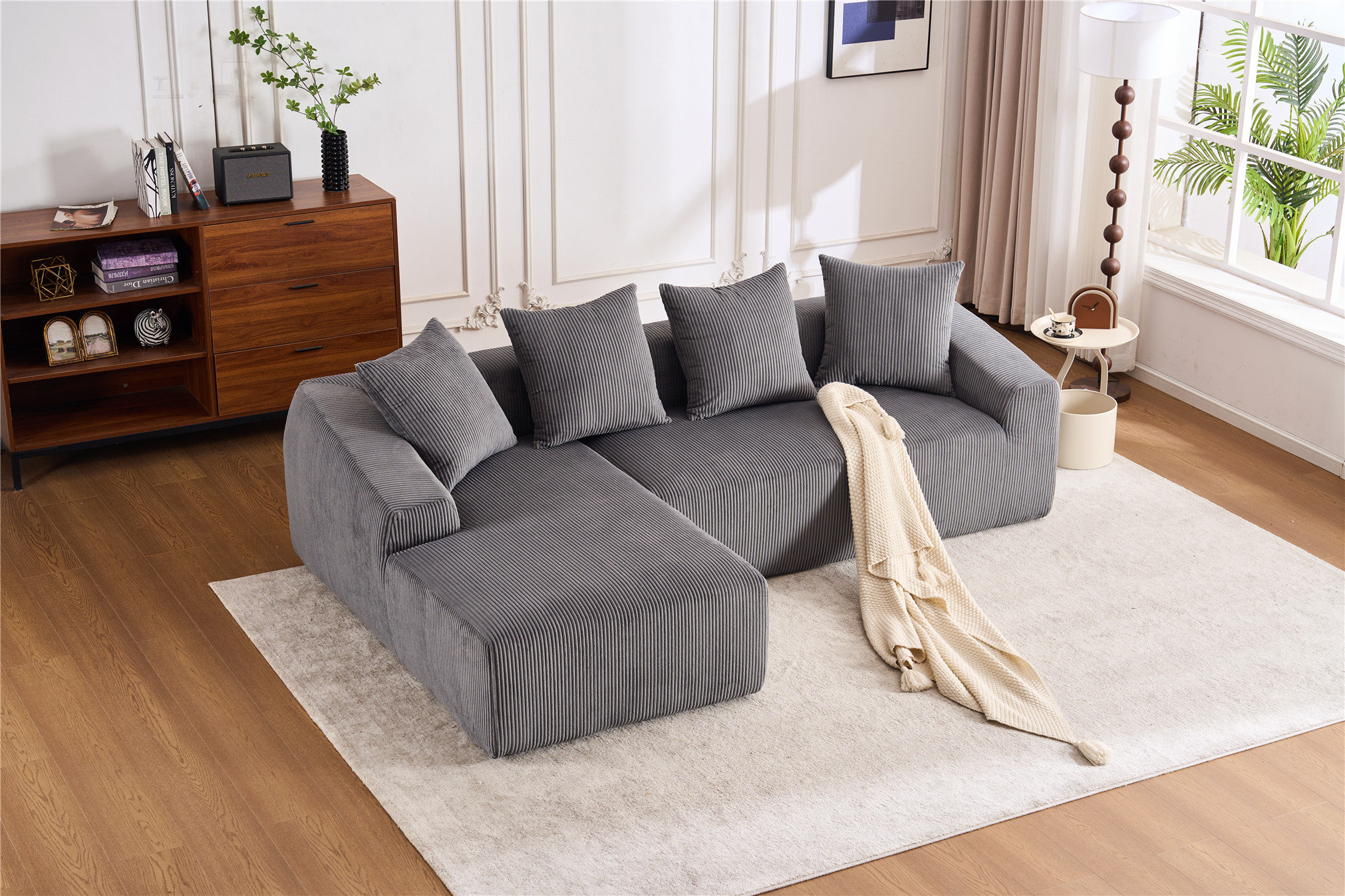 Ivy Bronx COMPRESSION SOFA: Combining chaise longue with 3-seater ...