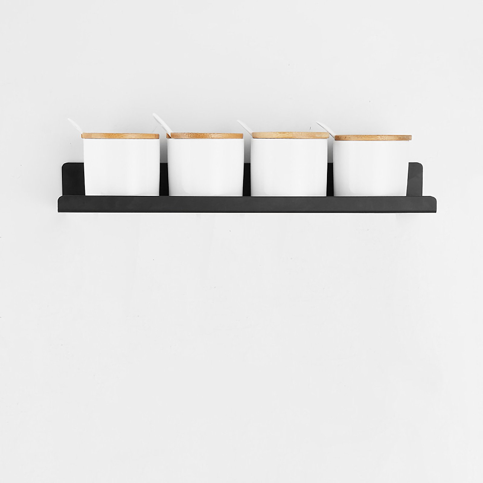 Latitude Run® Wall Mounted Kitchen Oil, Salt, Soy Sauce, And Vinegar ...