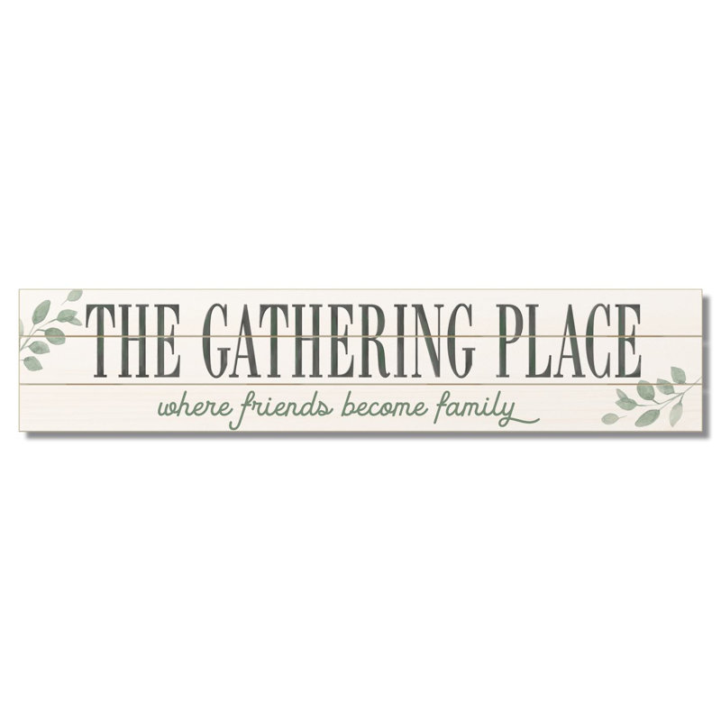 CounterArt Gathering Place Decorative Indoor/Outdoor Pallet Wood Sign ...