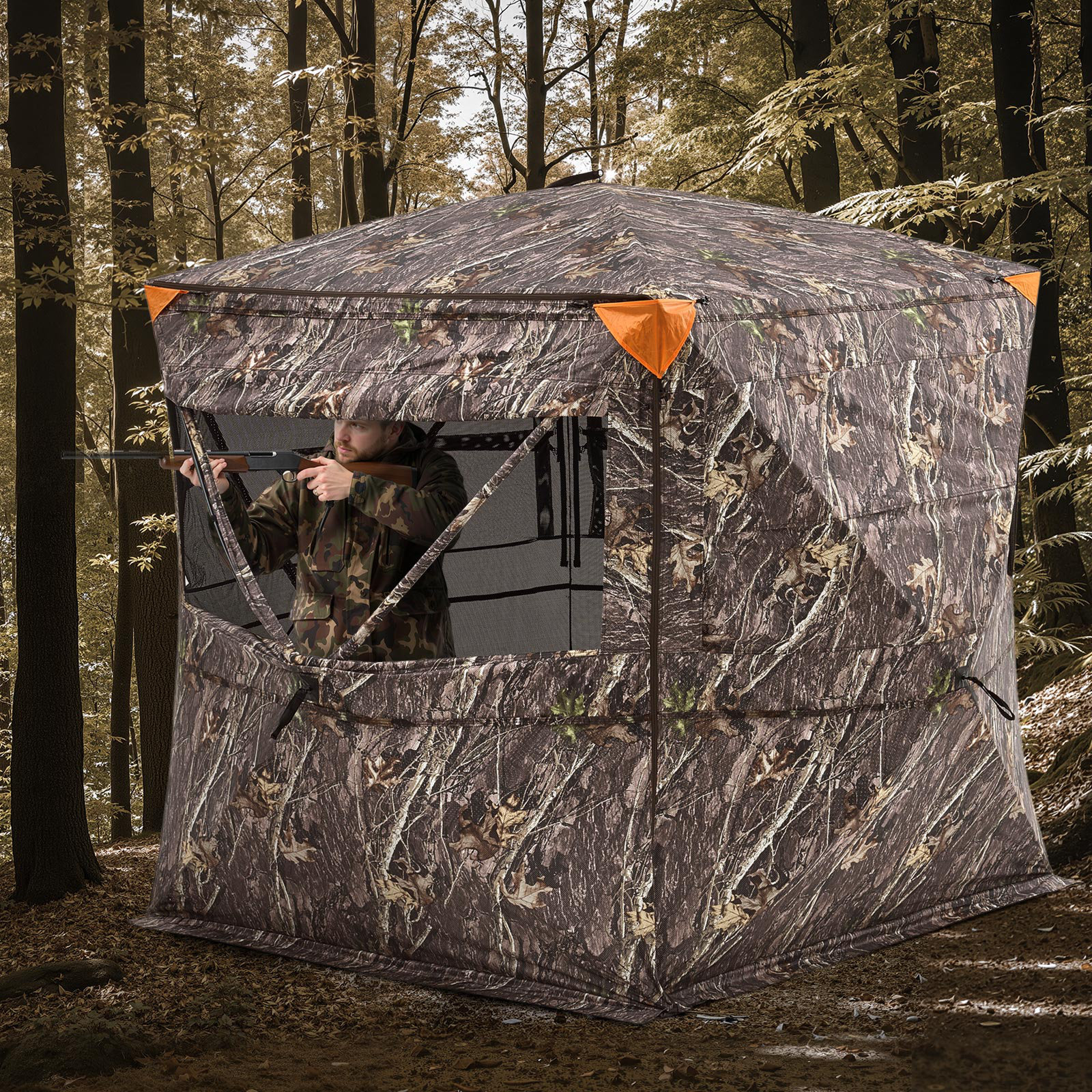 VEVOR Portable Hunting Blind See Through Ground Deer Blinds 4-5 Person ...