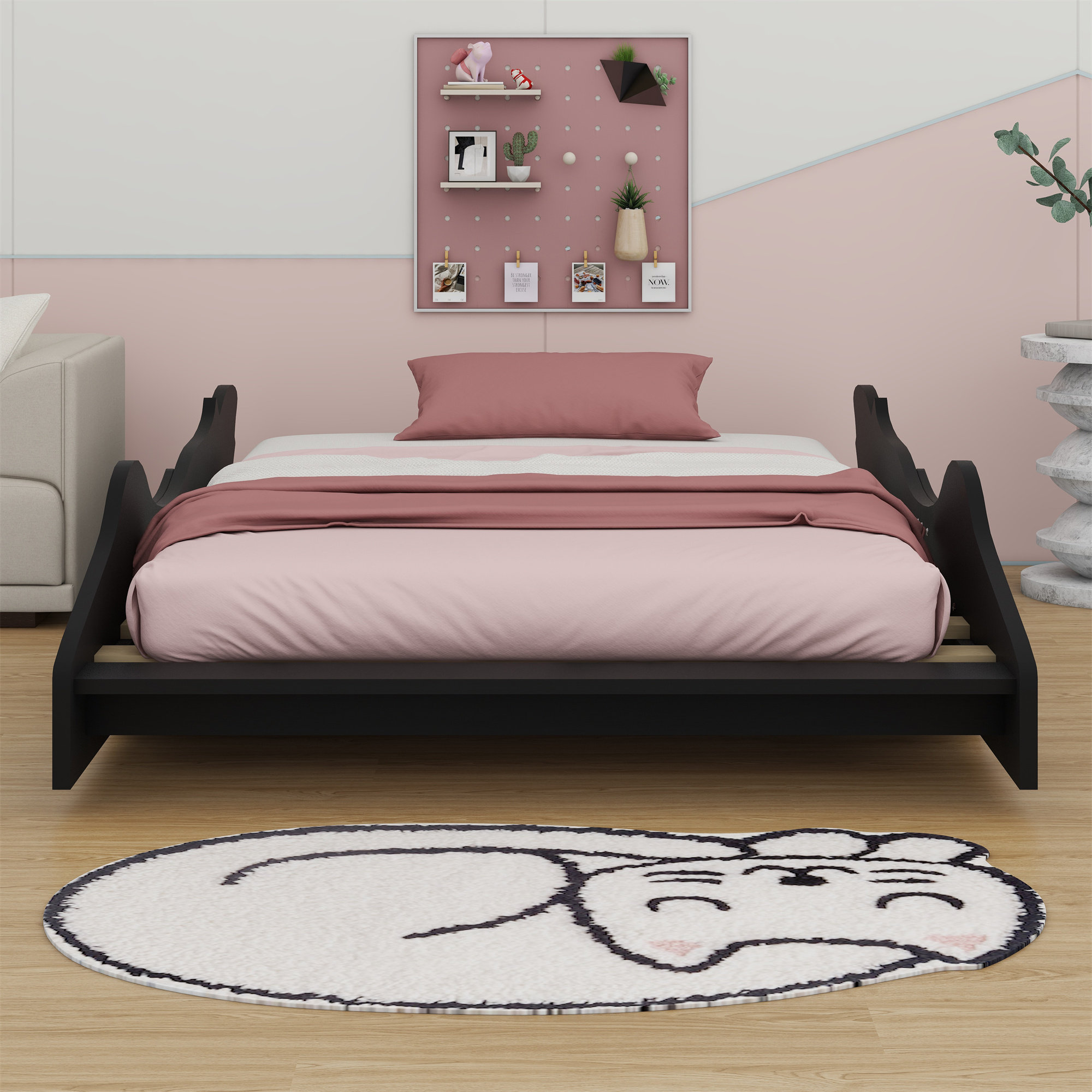 Zoomie Kids Race Car-Shaped Platform Bed With Wheels - Wayfair Canada