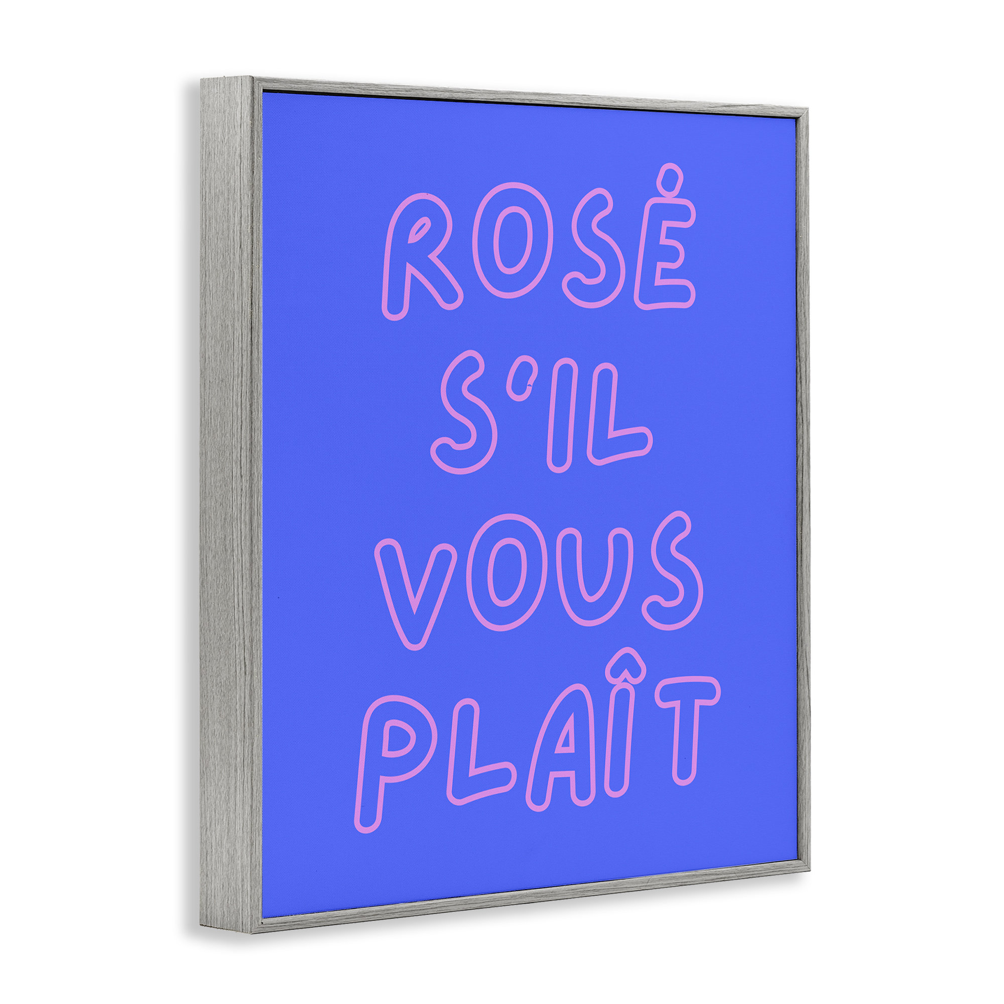 Dakota Fields Rosé Please Phrase Framed Giclee Art by House of Lulu ...