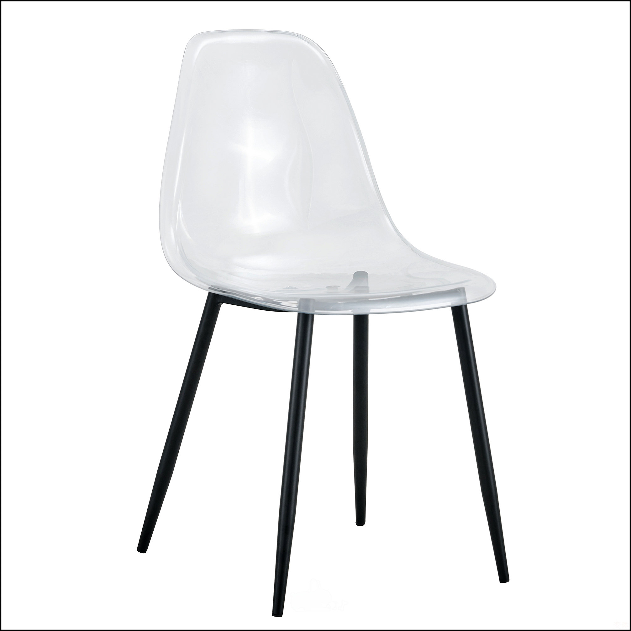 Wrought Studio™ Modern Minimalist Transparent Dining Chair | Wayfair