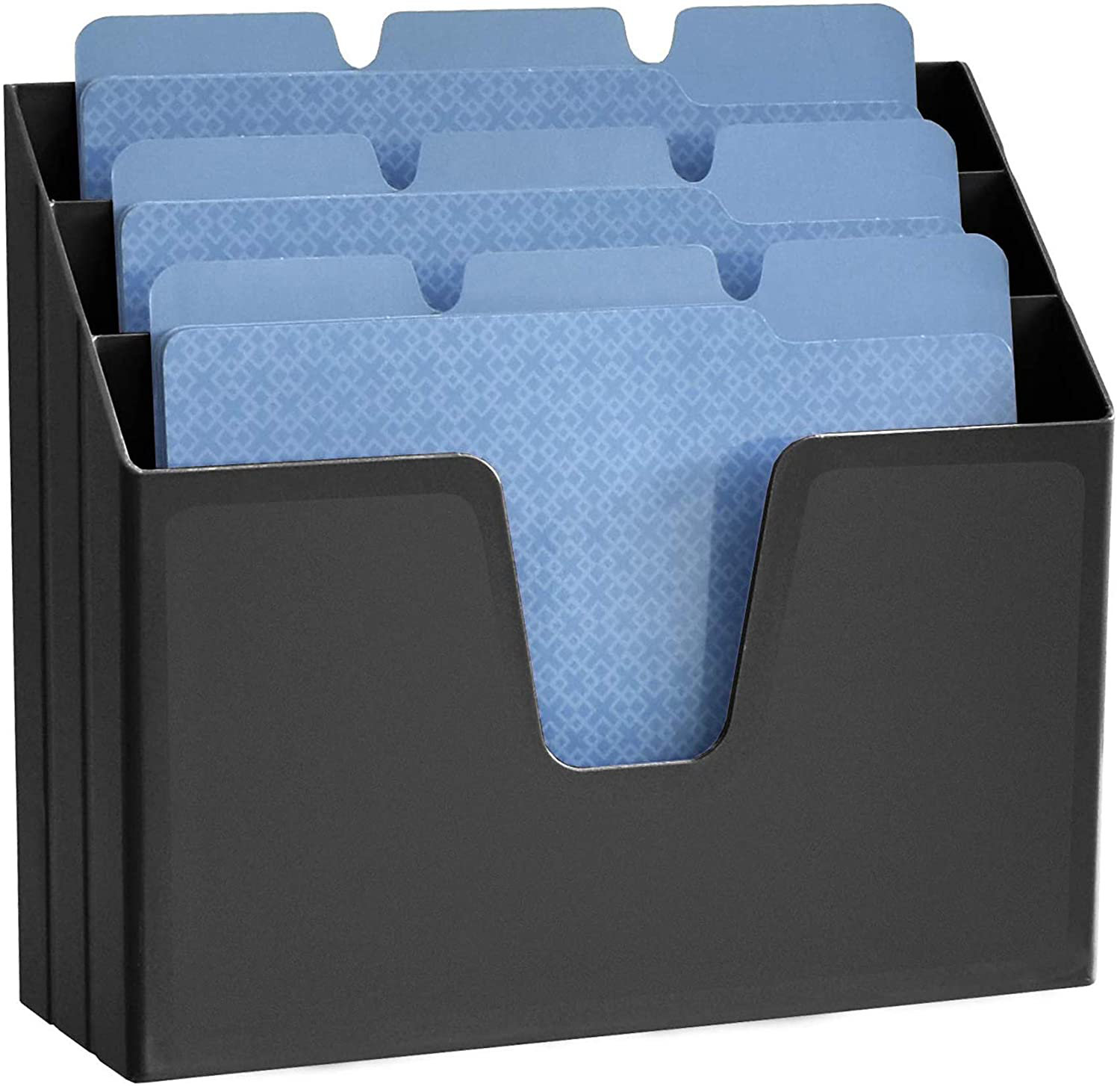 Acrimet Horizontal Triple File Folder Organizer (black Colour ...